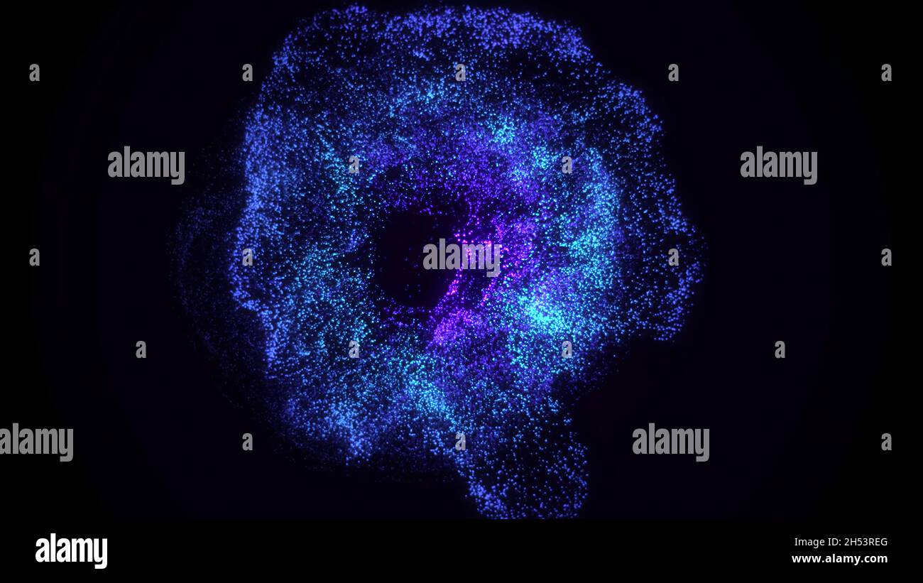 Moving Colorful Led Lights. Animation. Neon colored dots moving in a ...