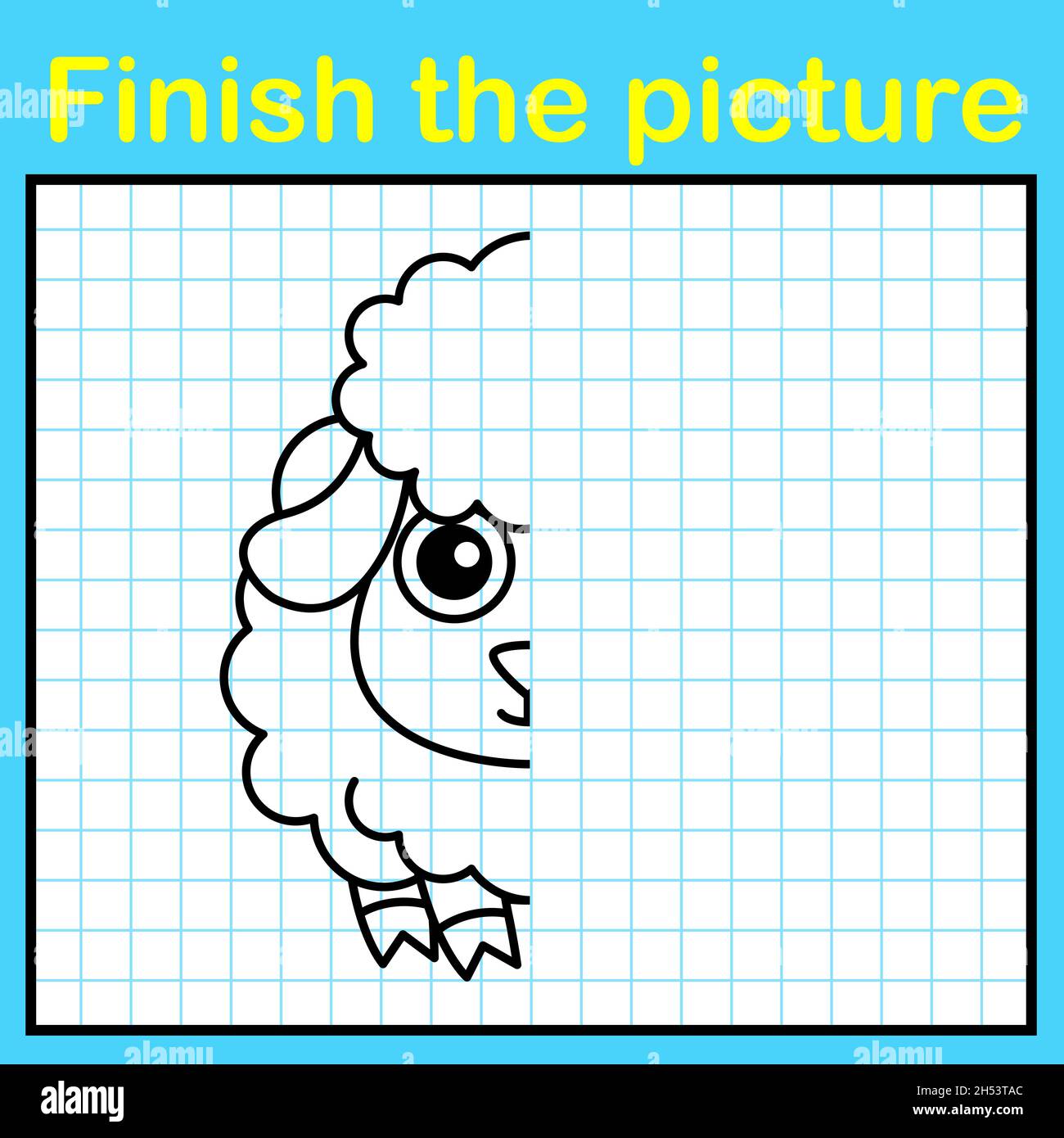 Complement the sheep with a symmetrical picture and paint it. A simple ...