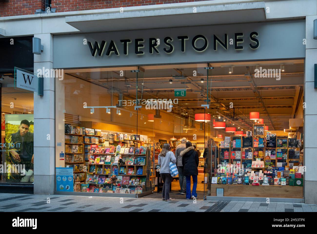Exterior Shot Of Waterstones Bookstore In Newbury Berkshire UK Stock
