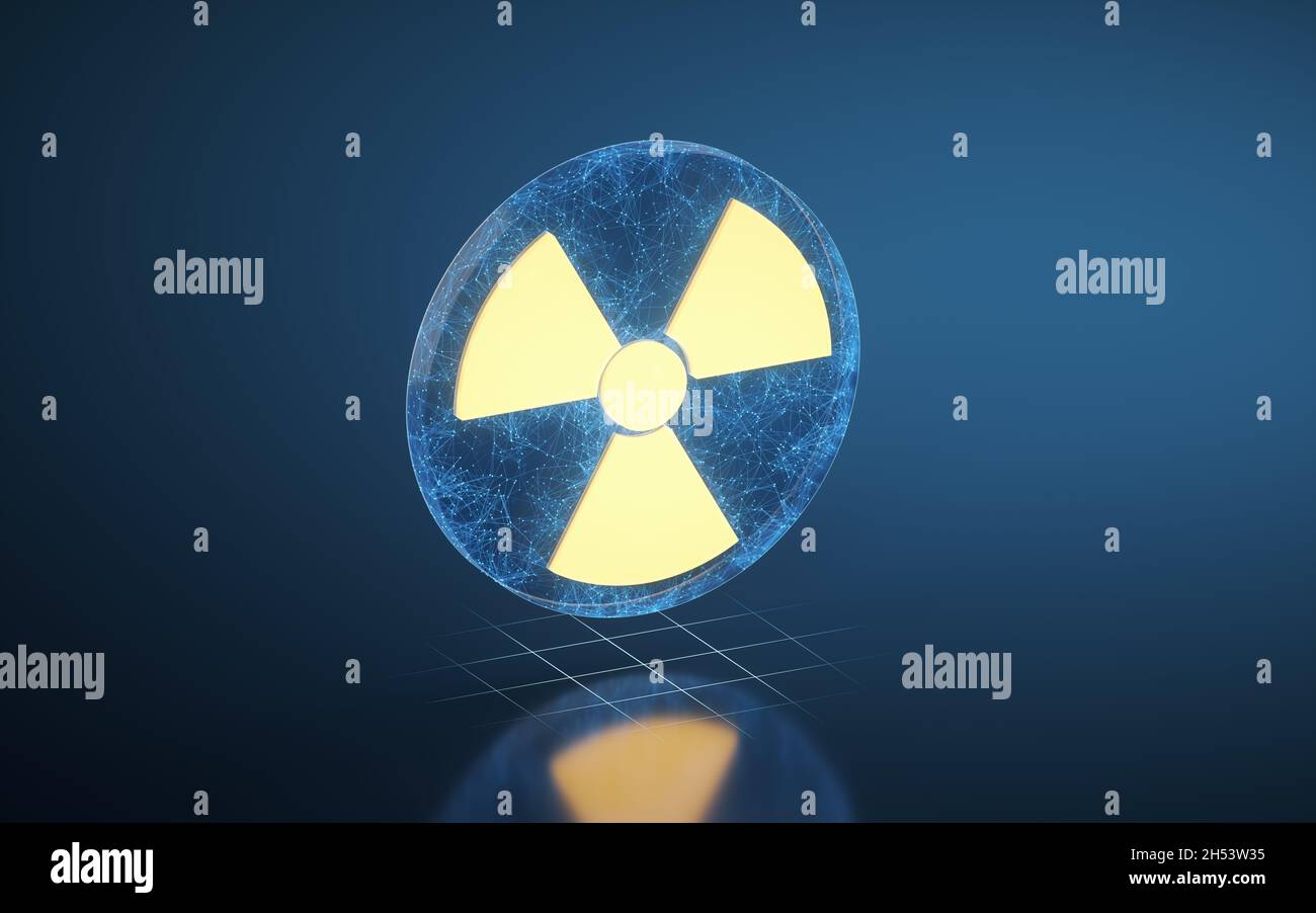 The concept of nuclear energy, 3d rendering. Computer digital drawing ...