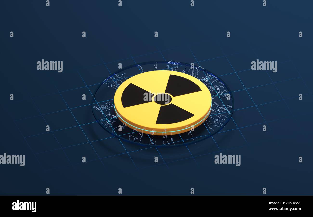 The concept of nuclear energy, 3d rendering. Computer digital drawing ...