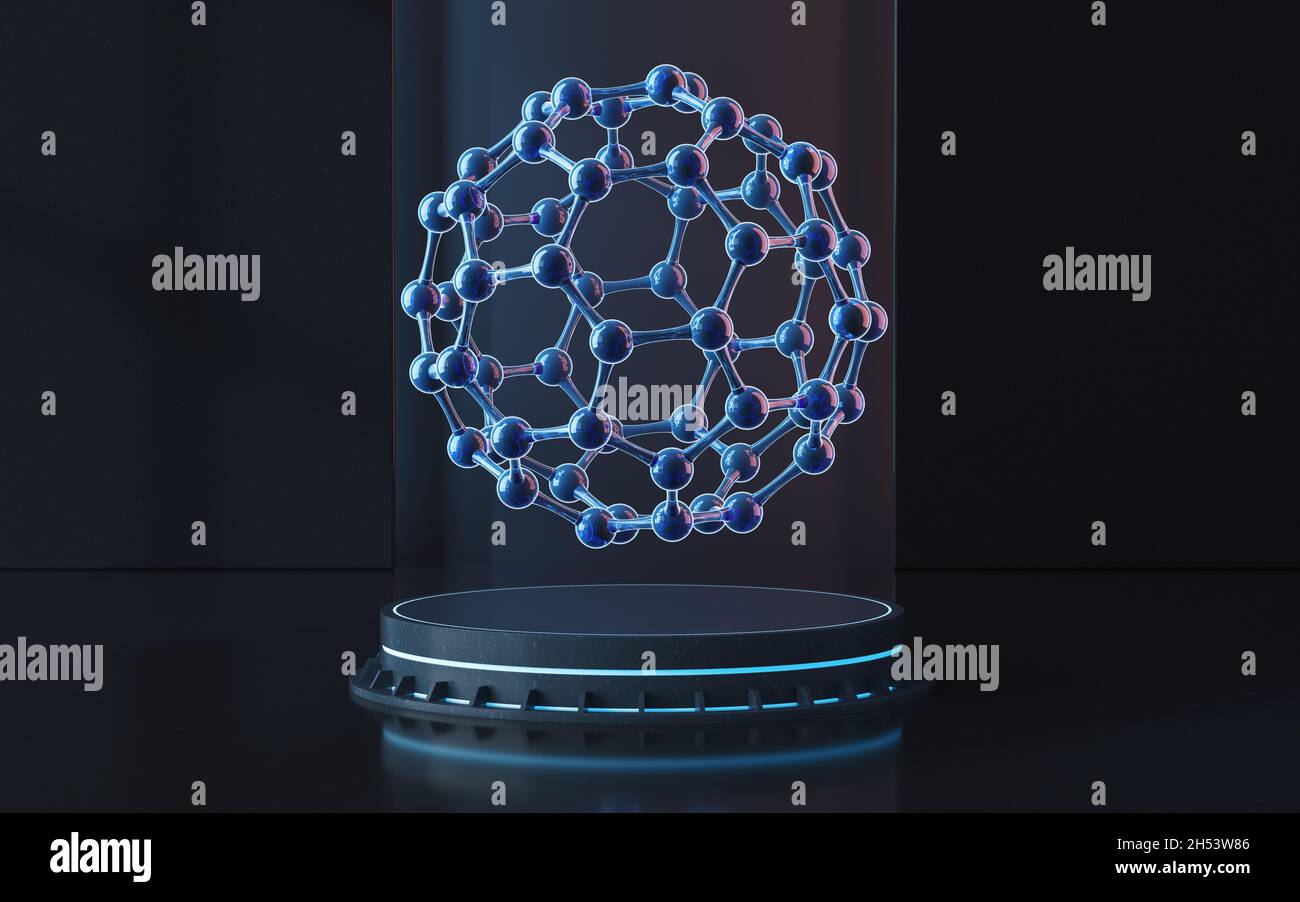 Molecular chain structure, 3d rendering. Computer digital drawing Stock ...
