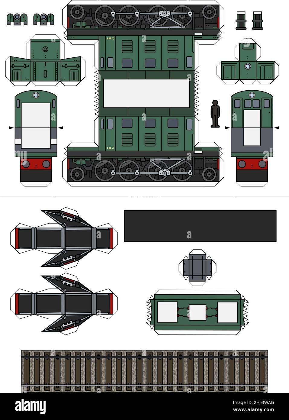 Papercraft train hi-res stock photography and images - Alamy