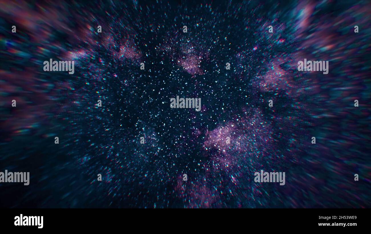 Simulated space flight through hi-res stock photography and images - Alamy