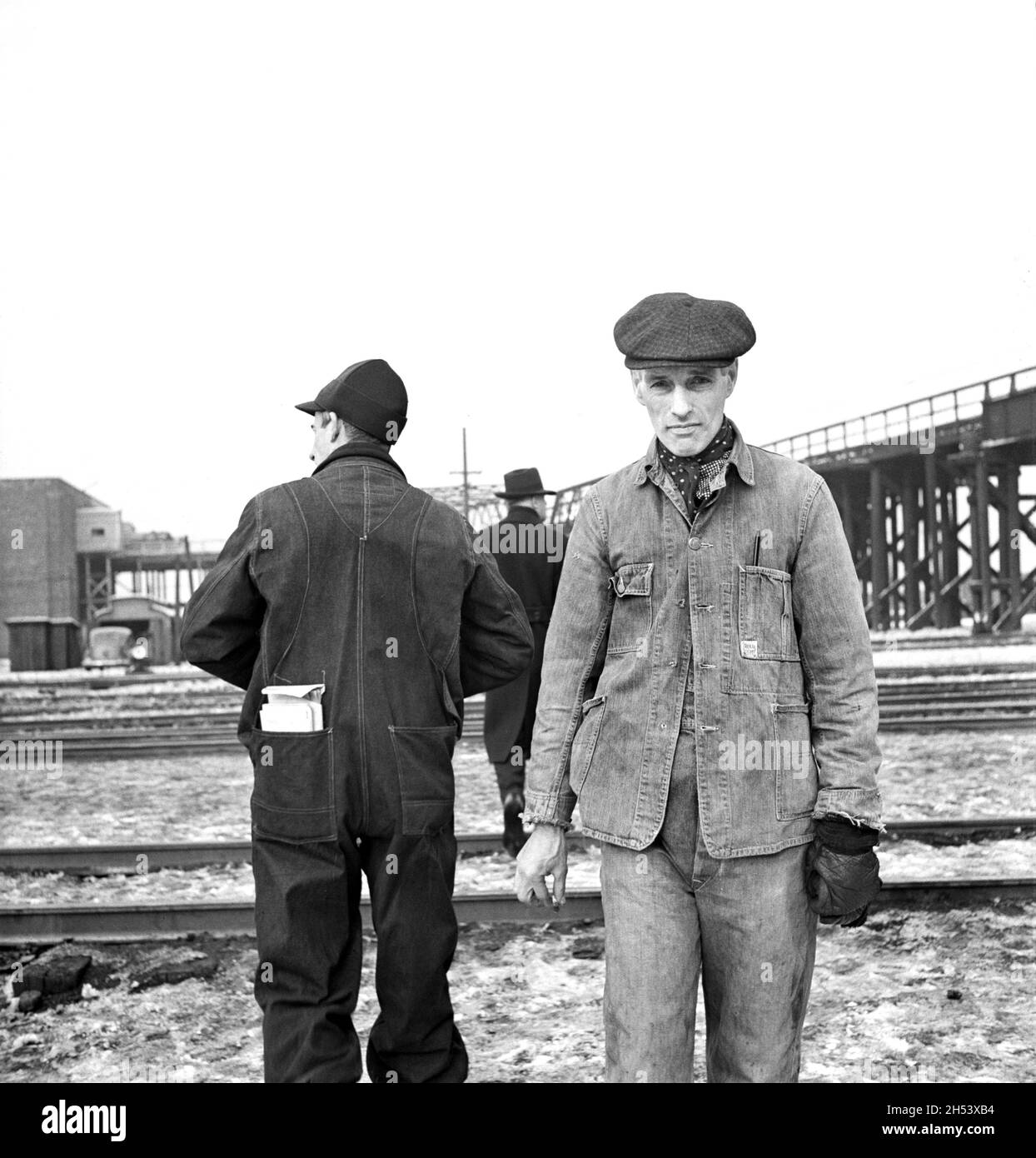 Switchmen at Chicago and North Western Railroad Yard, Chicago, Illinois ...