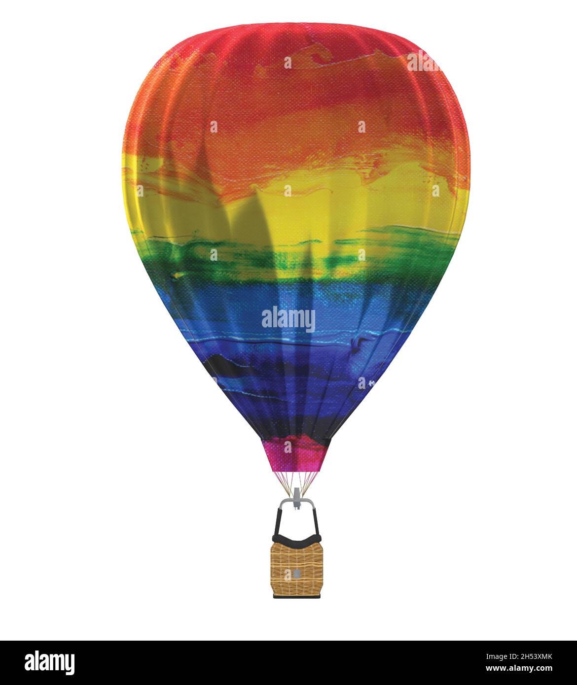 Hot Air Balloon in Rainbow Colors Stock Vector Image & Art - Alamy