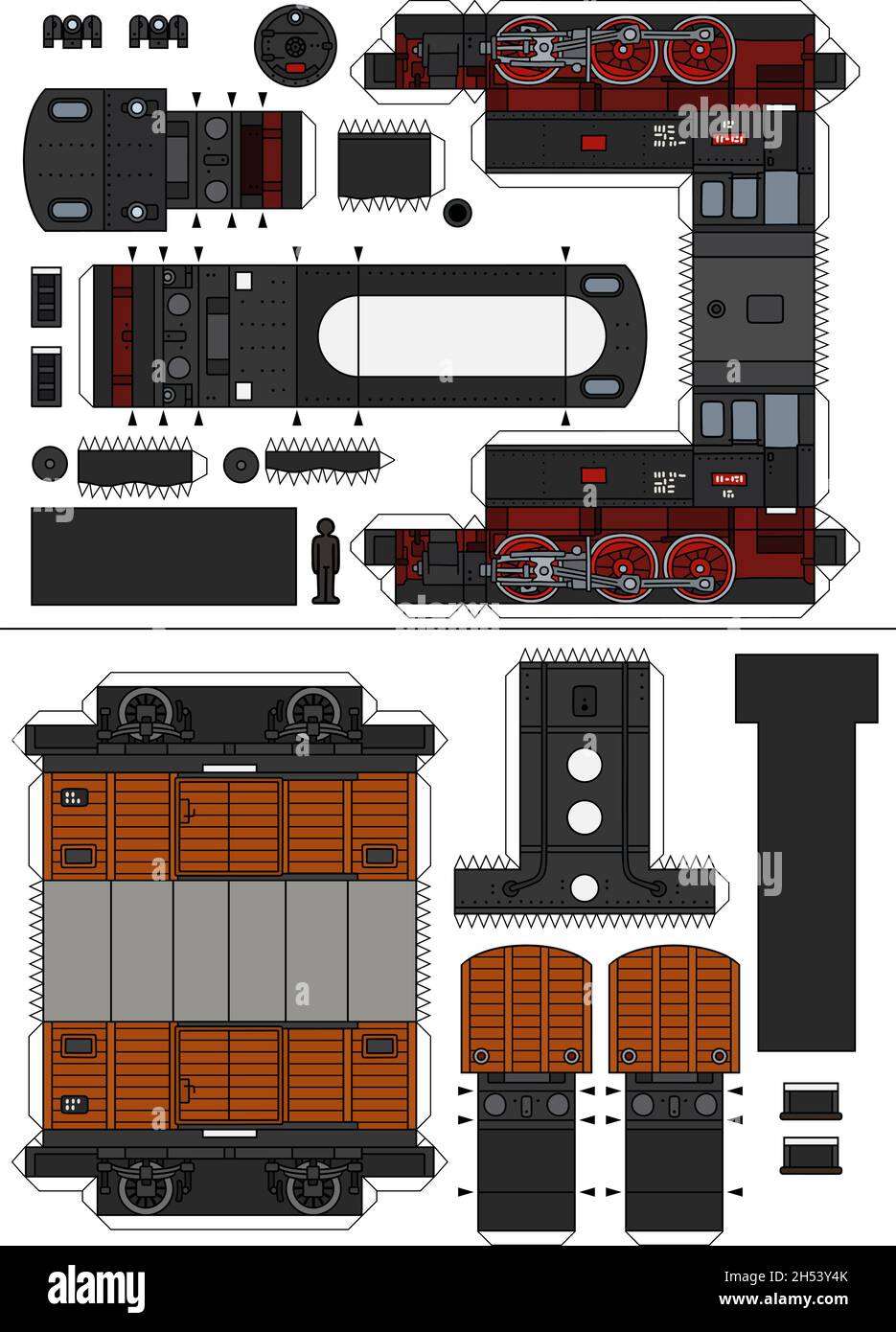 Papercraft train hi-res stock photography and images - Alamy