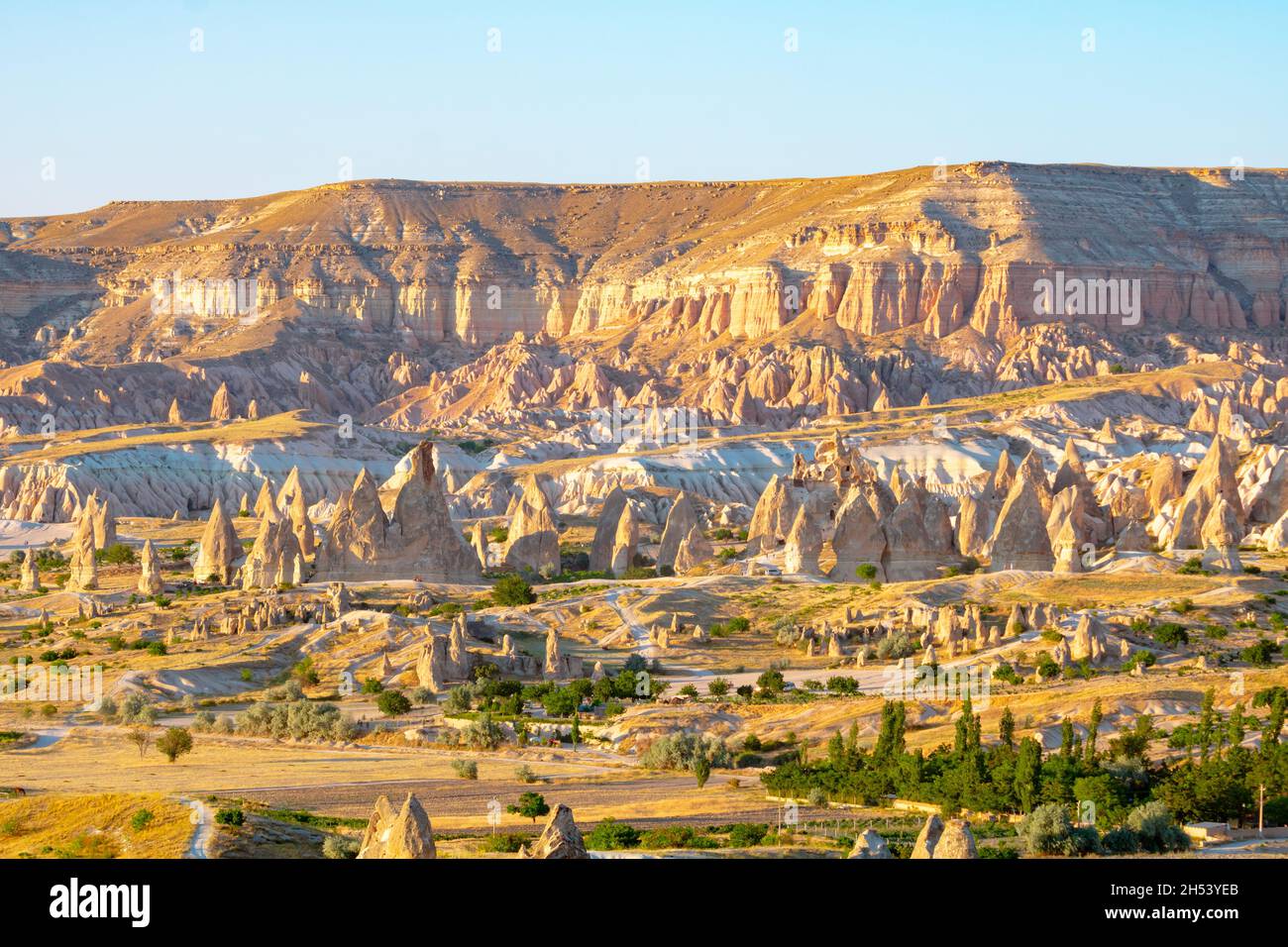 Cappadocia view at sunset from Asiklar Tepesi in Goreme. Cappadocia ...