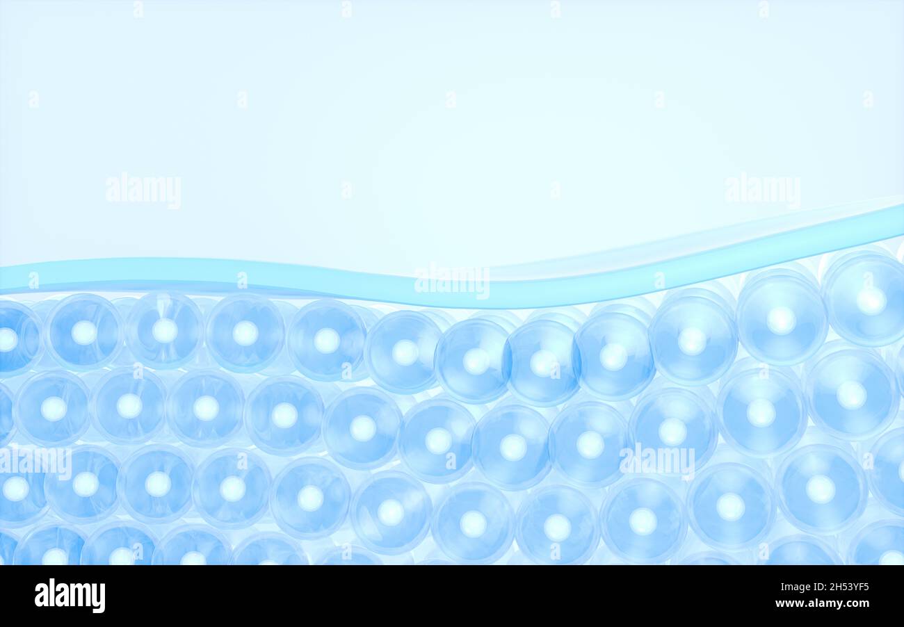 Cells and skin, 3d rendering. Computer digital drawing Stock Photo - Alamy