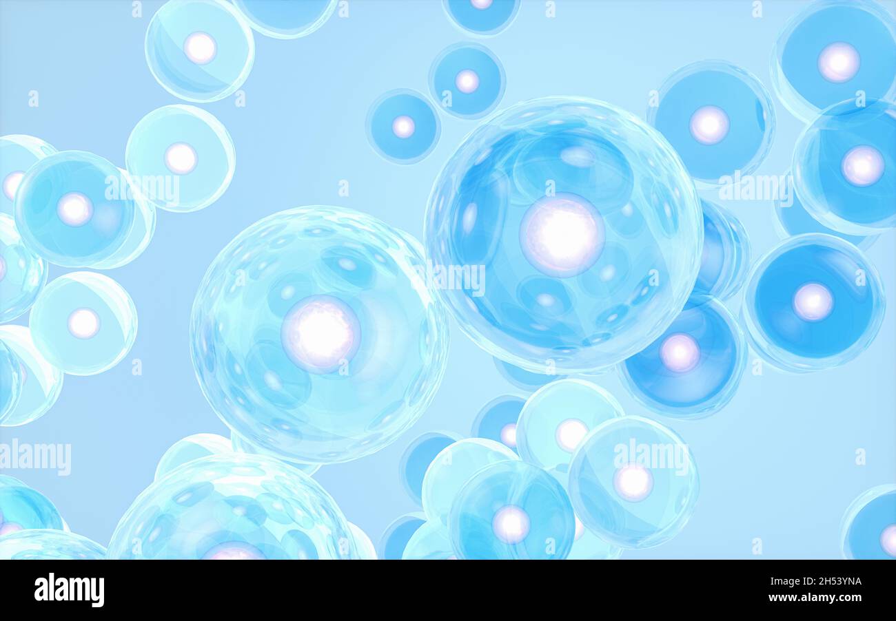 Cellular structure, biology concept, 3d rendering. Computer digital ...