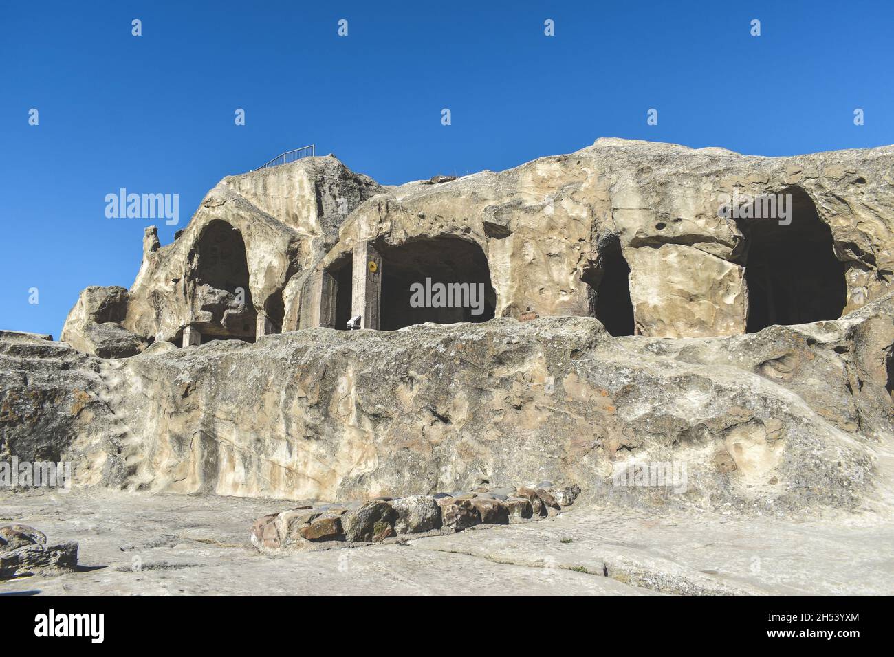 The Uplistsikhe cave complex near Gori, Georgia. Ancient rock-hewn town ...