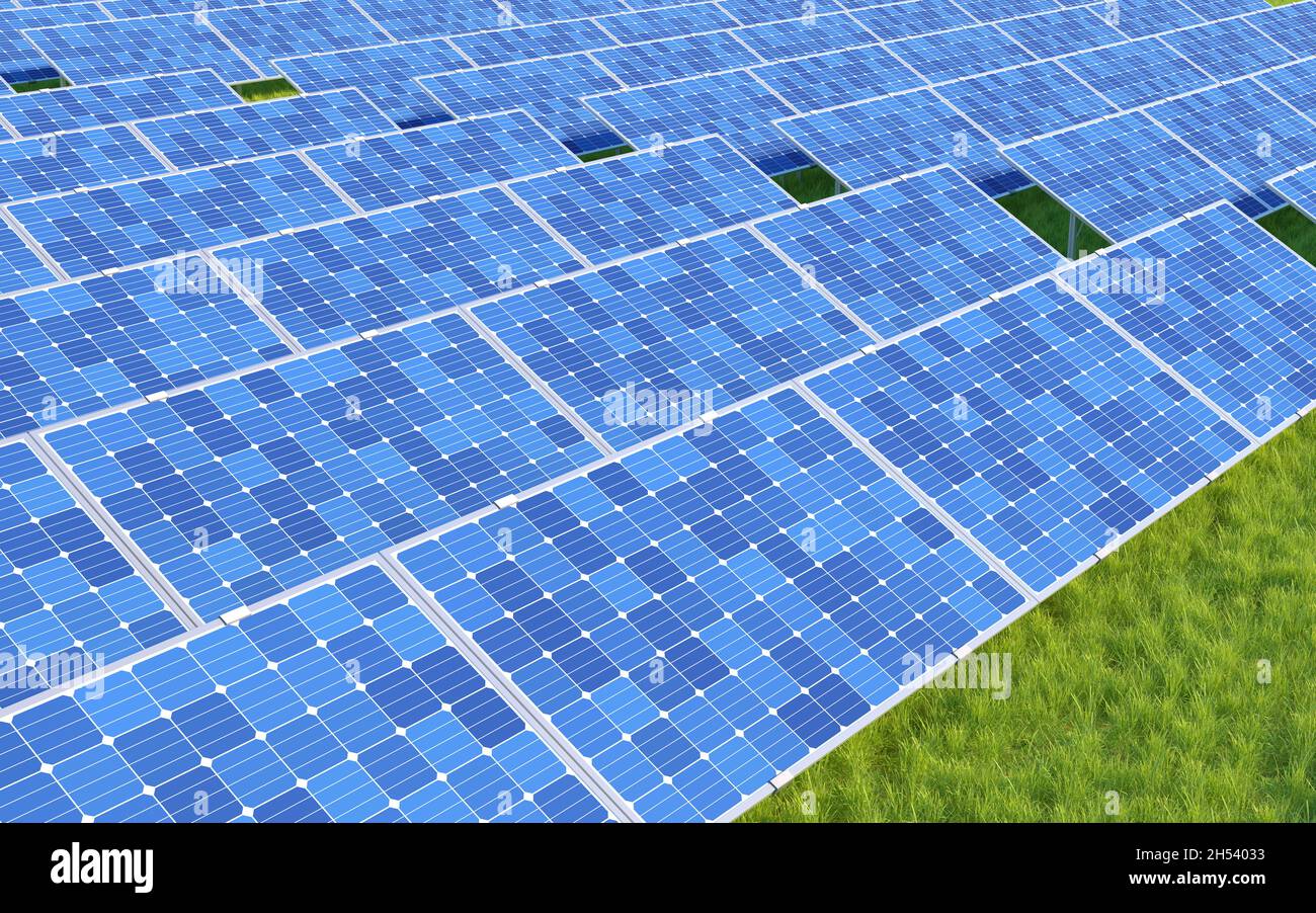 Solar panel, solar energy, 3d rendering. Computer digital drawing Stock ...