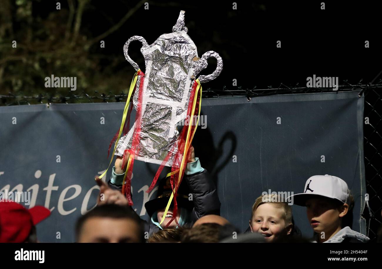 Replica emirates fa cup trophy hi-res stock photography and images - Alamy