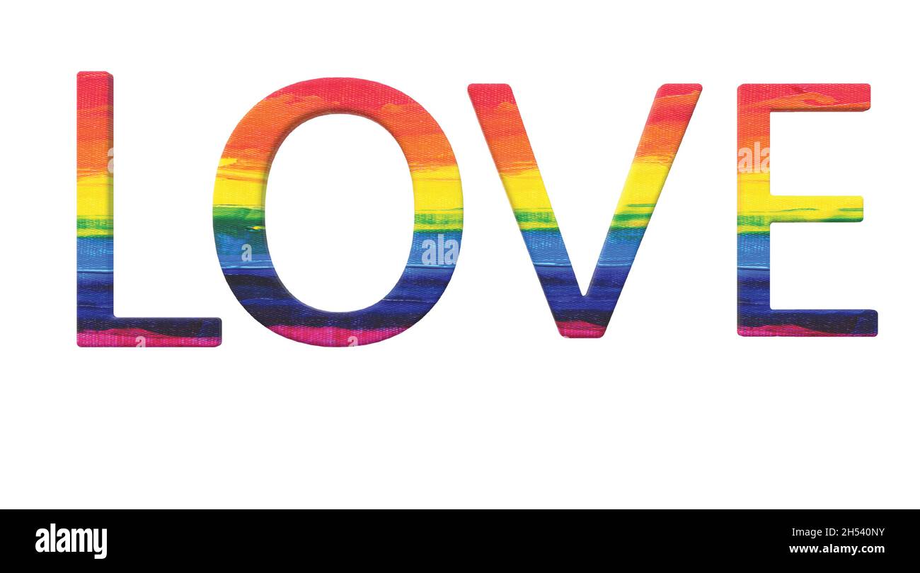 Love Word Letters in Rainbow Colors Stock Vector Image & Art - Alamy