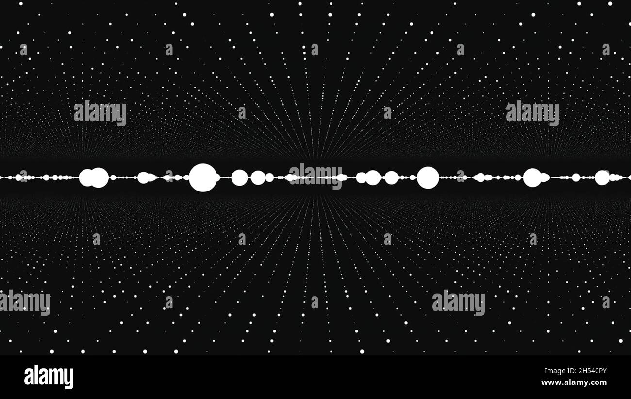 Movement of points in space. Movement of three-dimensional plexus ...