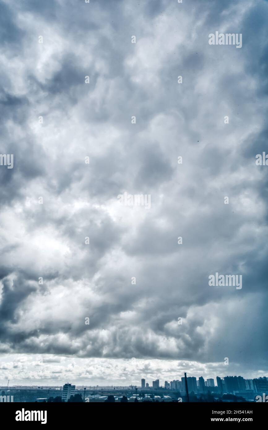 blue sky with lush cumulus clouds Stock Photo - Alamy