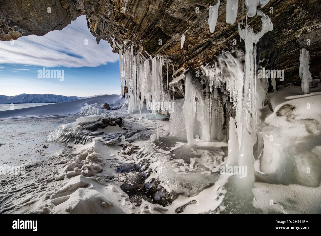 A view from Ice Grotto in daytime Stock Photo - Alamy