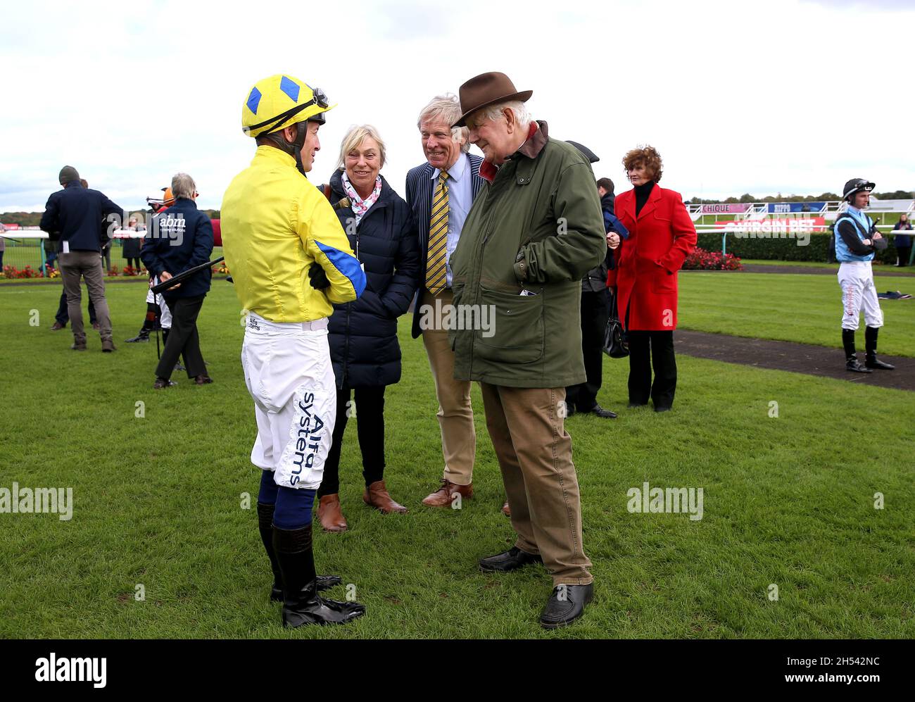 Jockey jim crowley at doncaster racecourse hi-res stock photography and ...
