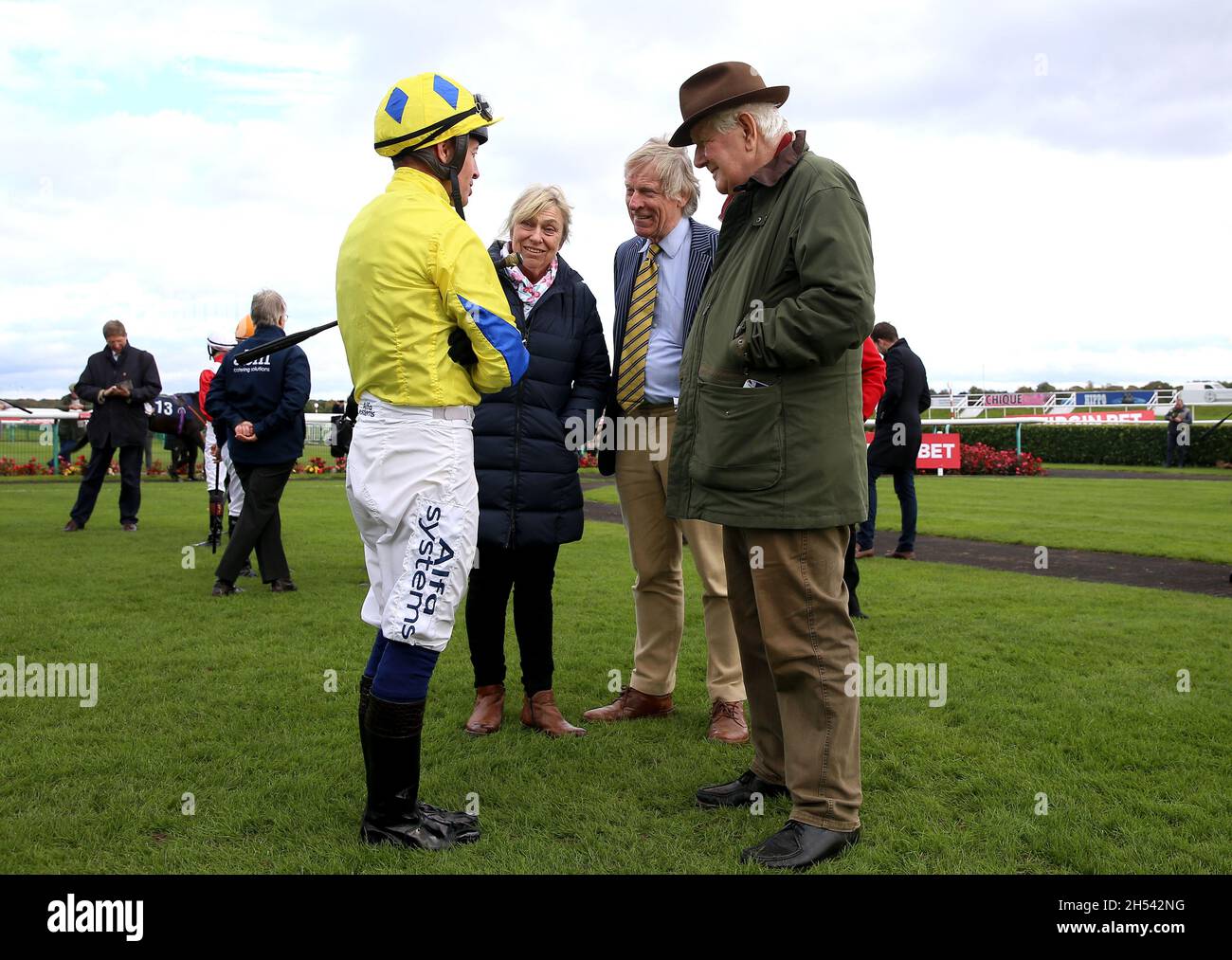Jockey jim crowley at doncaster racecourse hi-res stock photography and ...