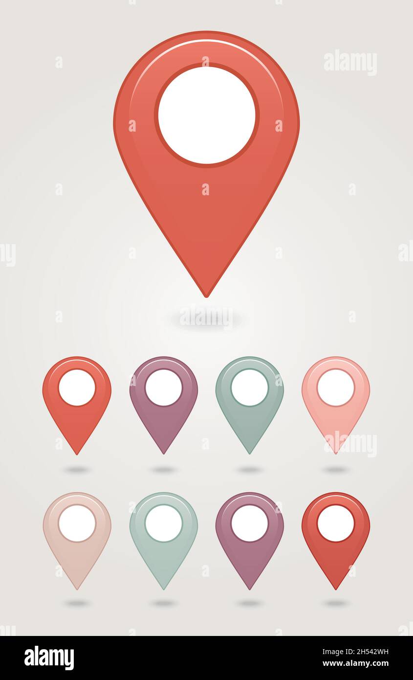 mapping pins icon EPS 10 vector file has transparency (shadow under the ...