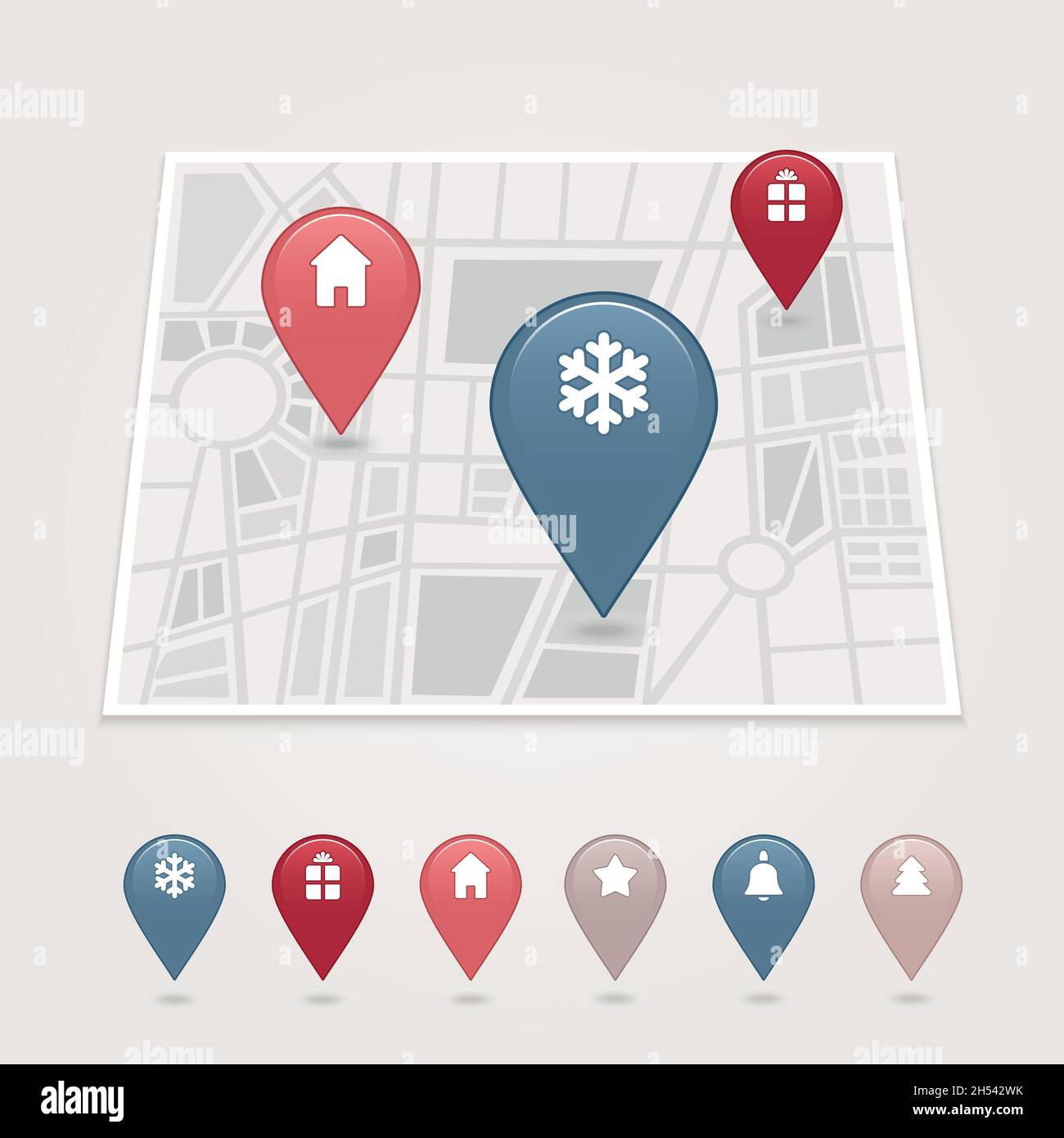 mapping pins icon EPS 10 vector file has transparency (shadow under the icons Stock Vector Image ...