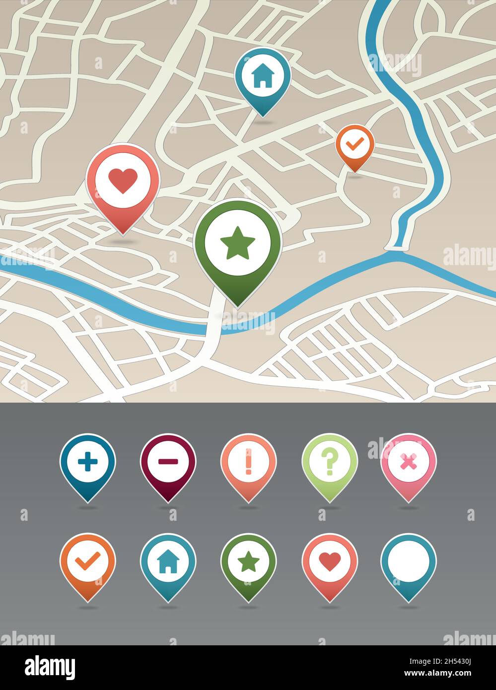 mapping pins icon EPS 10 vector file has transparency (shadow under the ...