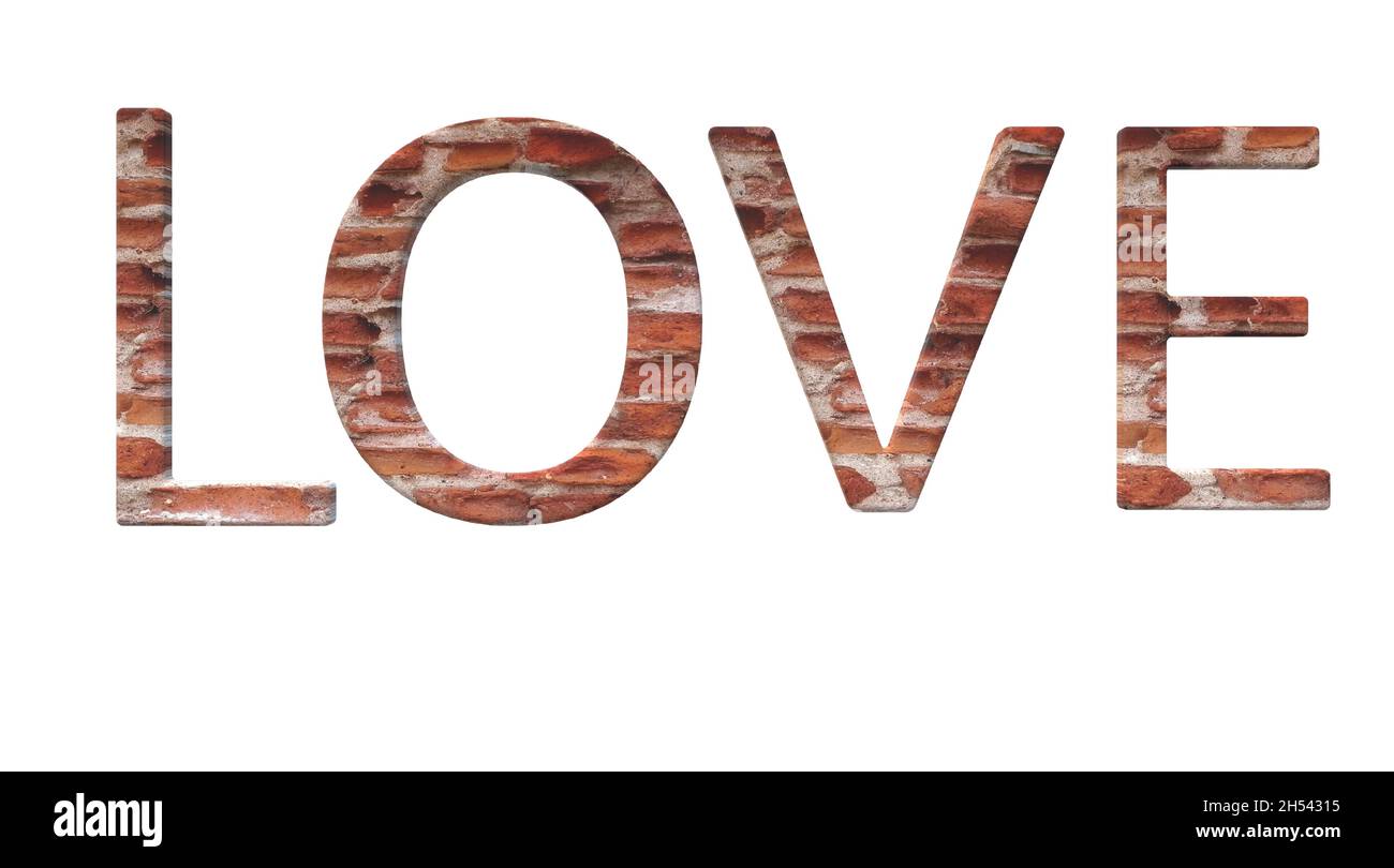 Love Word Letters in Brick Pattern Stock Vector Image & Art - Alamy