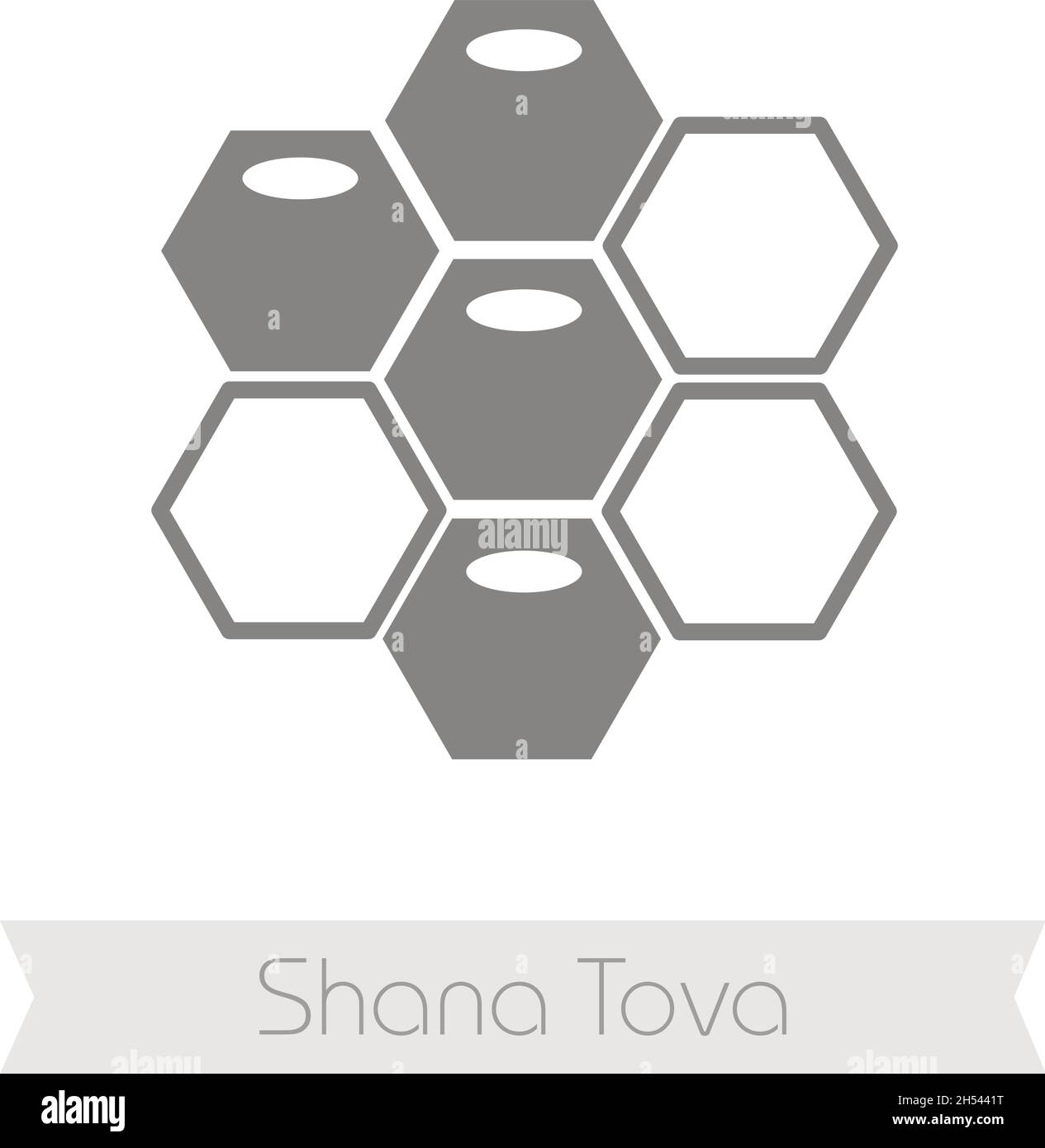 Bee honeycomb. Honey. Rosh Hashanah icon. Shana tova. Happy and sweet ...