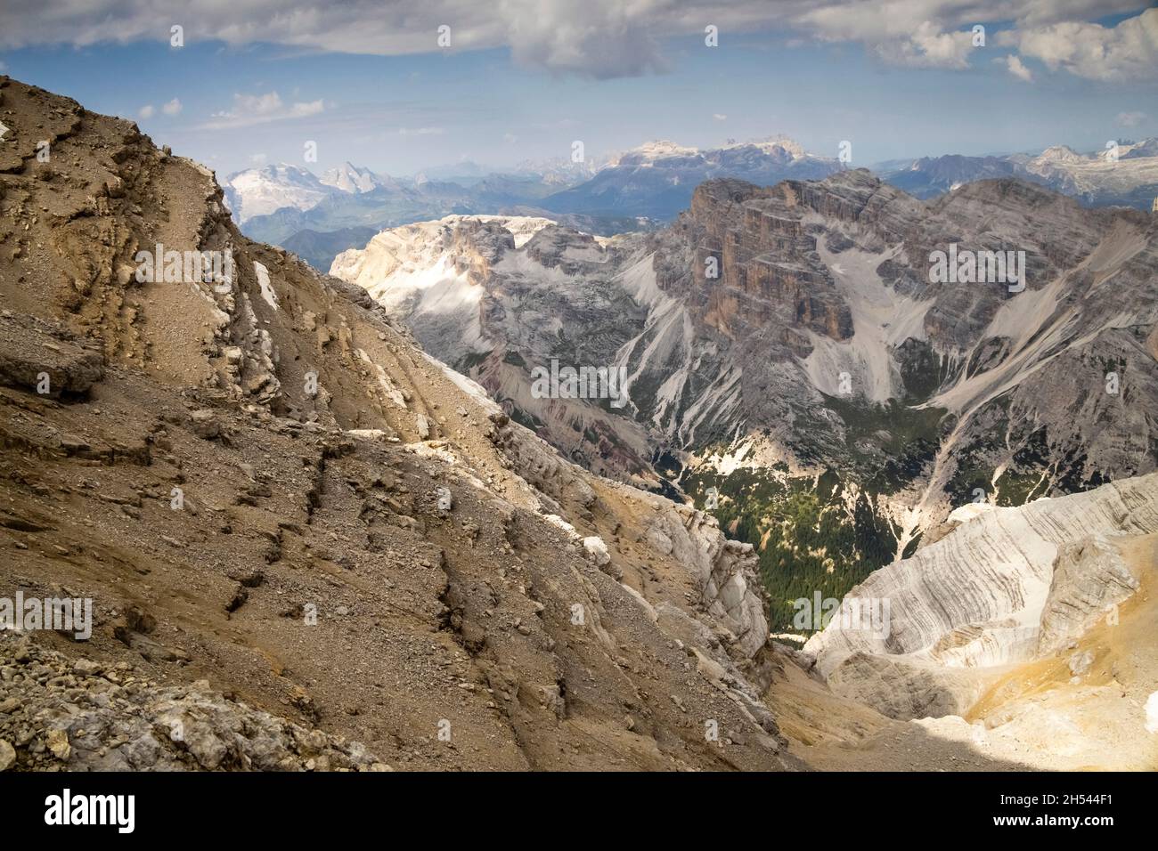 Italy Veneto Dolomiti - Panorama seen from the Ferrata Formenton Stock ...