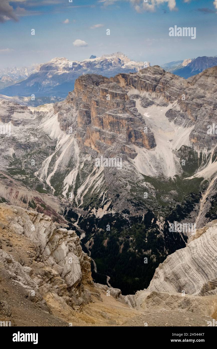 Italy Veneto Dolomiti - Panorama seen from the Ferrata Formenton Stock ...