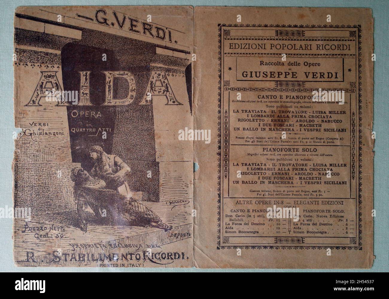 Old poster opera Stock Photo - Alamy