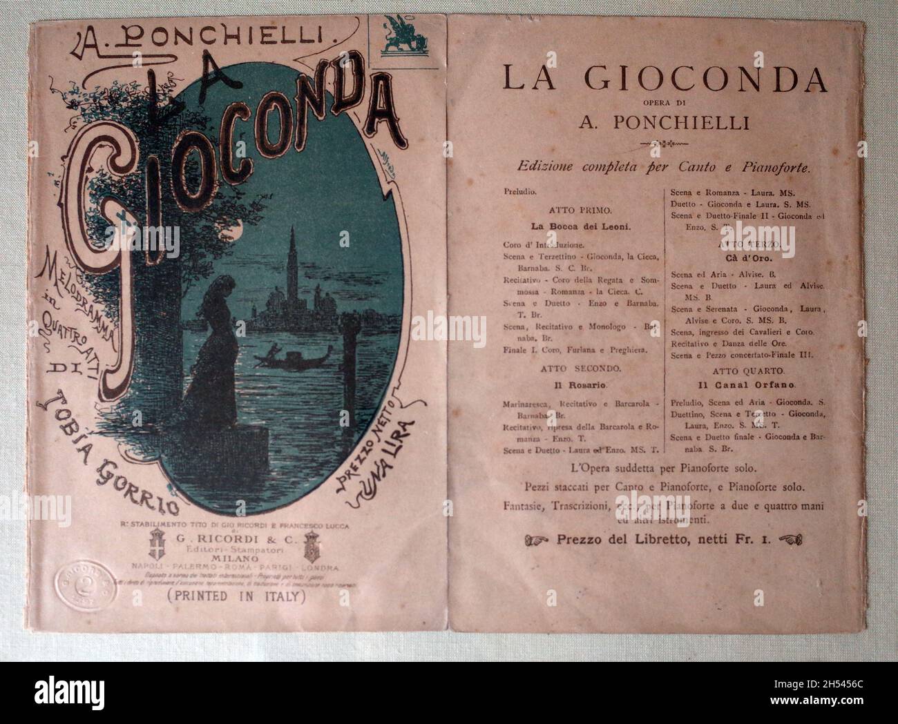 Old poster opera Stock Photo - Alamy