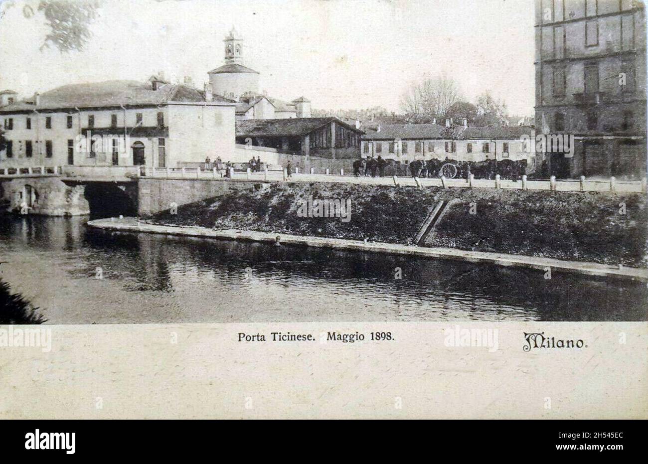 Old Italian postcard 1800 century Stock Photo - Alamy