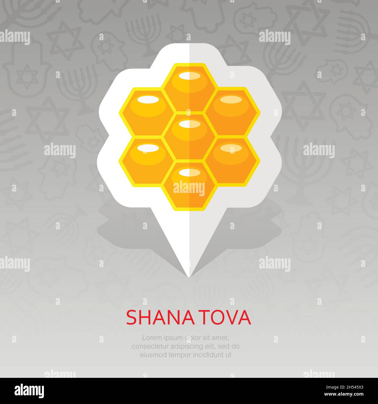 Bee honeycomb. Honey. Rosh Hashanah pin map icon. Shana tova Map ...