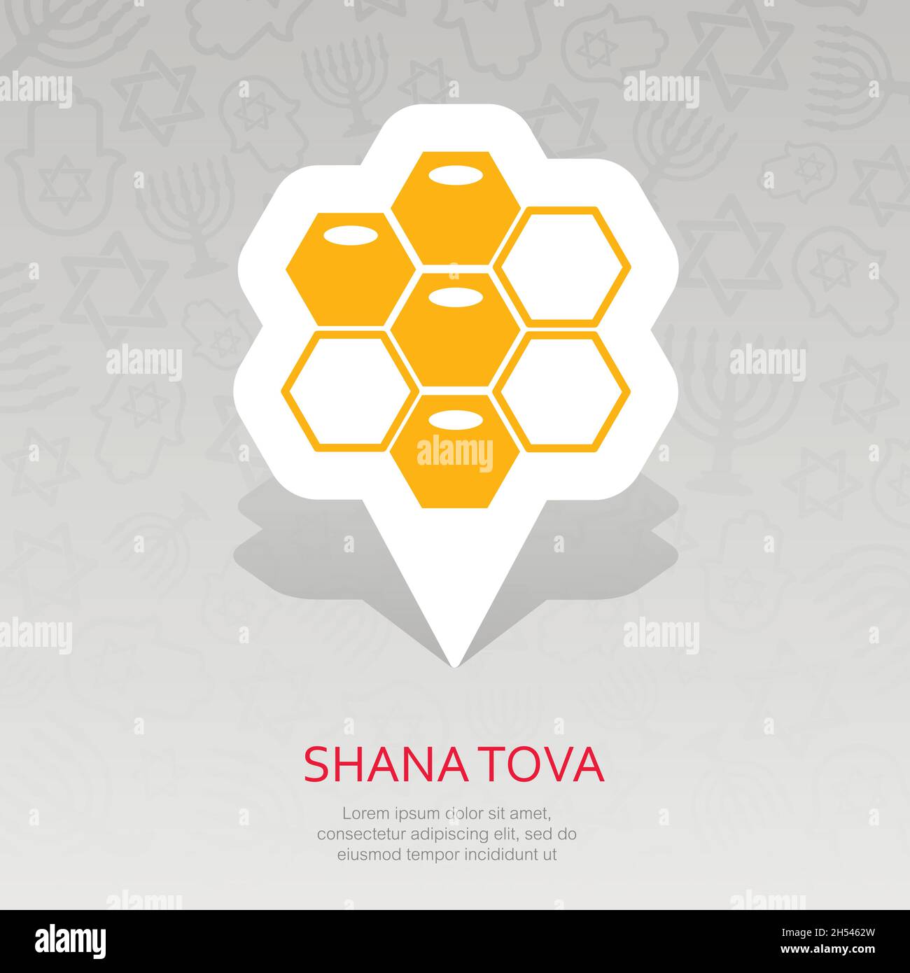Bee honeycomb. Honey. Rosh Hashanah pin map icon. Shana tova Map ...