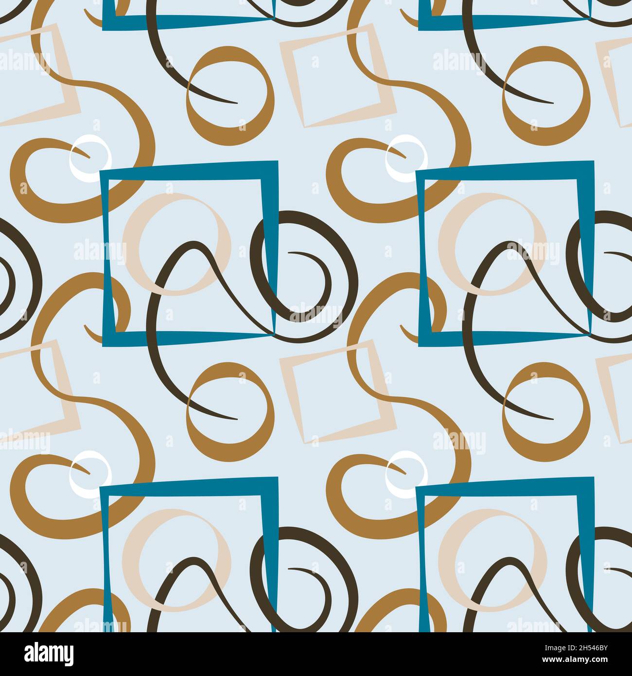 Seamless pattern, infinite texture - Illustration on a square ...