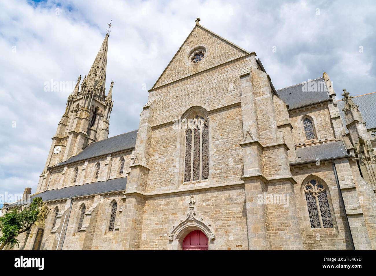 The city of Elven in Brittany, Saint-Alban church, beautiful monument ...