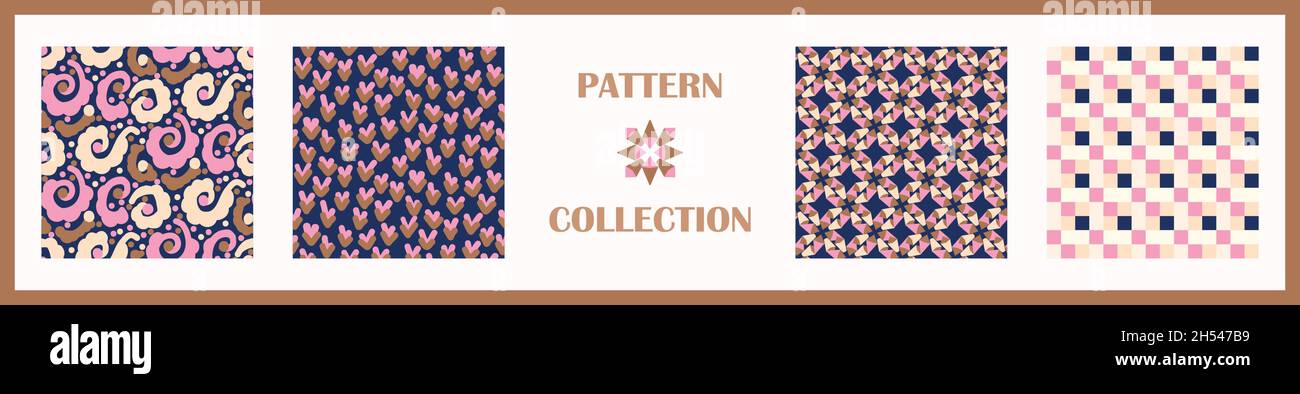 Masculine geometric seamless pattern collection. Simple shape for ...