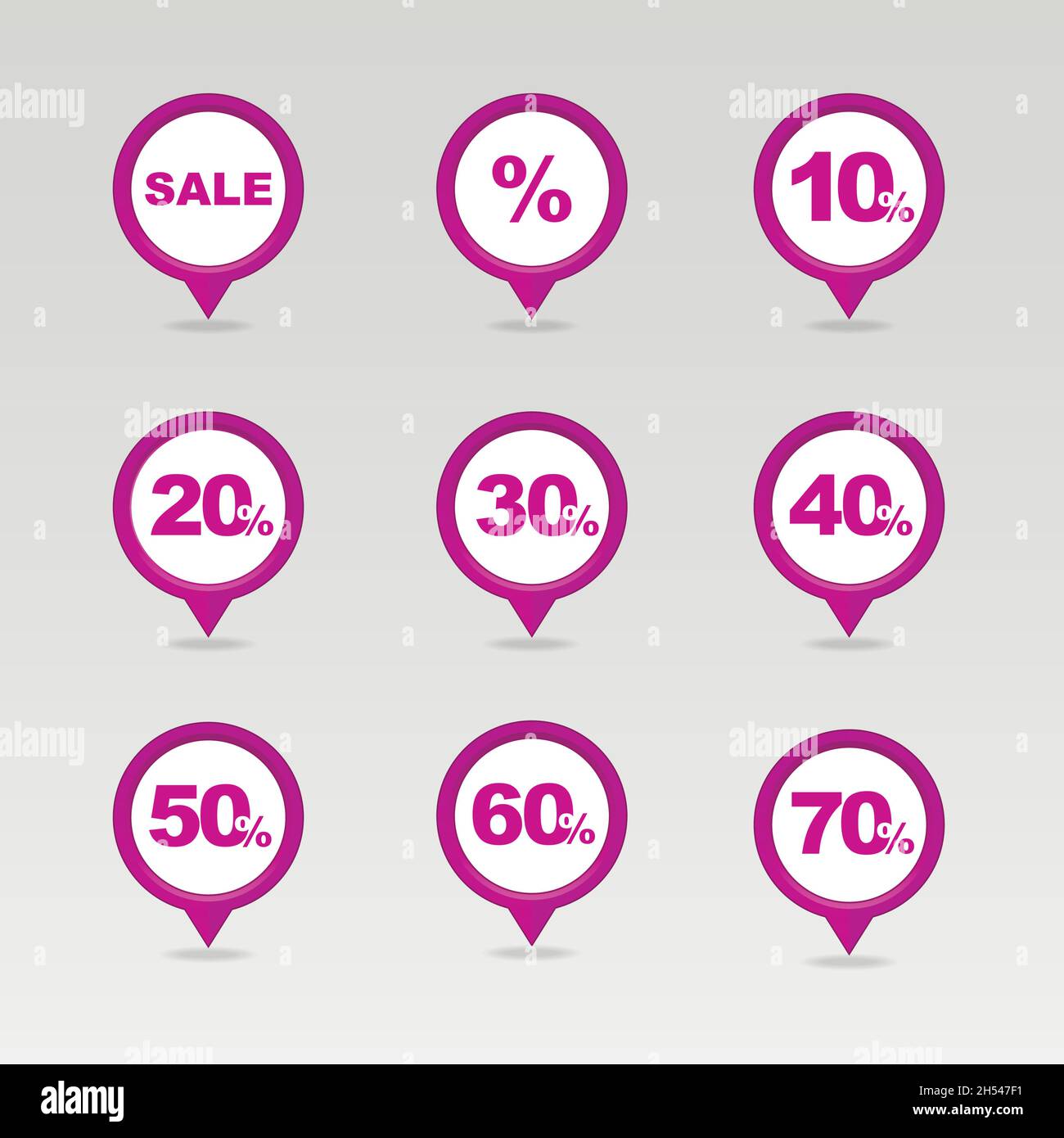 Retail Sale Discount pin map icon. Map pointer, markers. Big sale. 50 ...