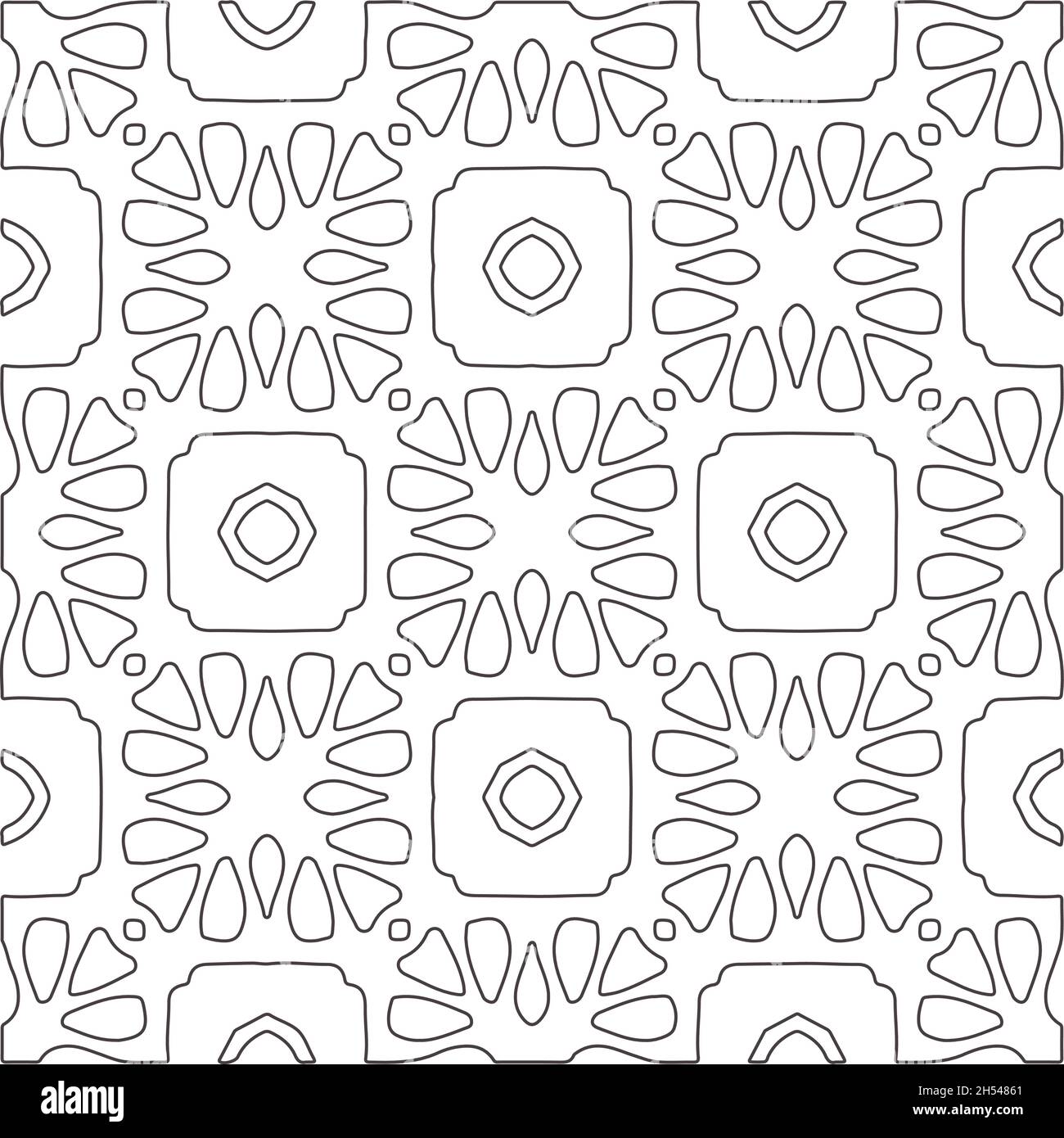 Vector pattern with symmetrical elements . Repeating geometric tiles ...