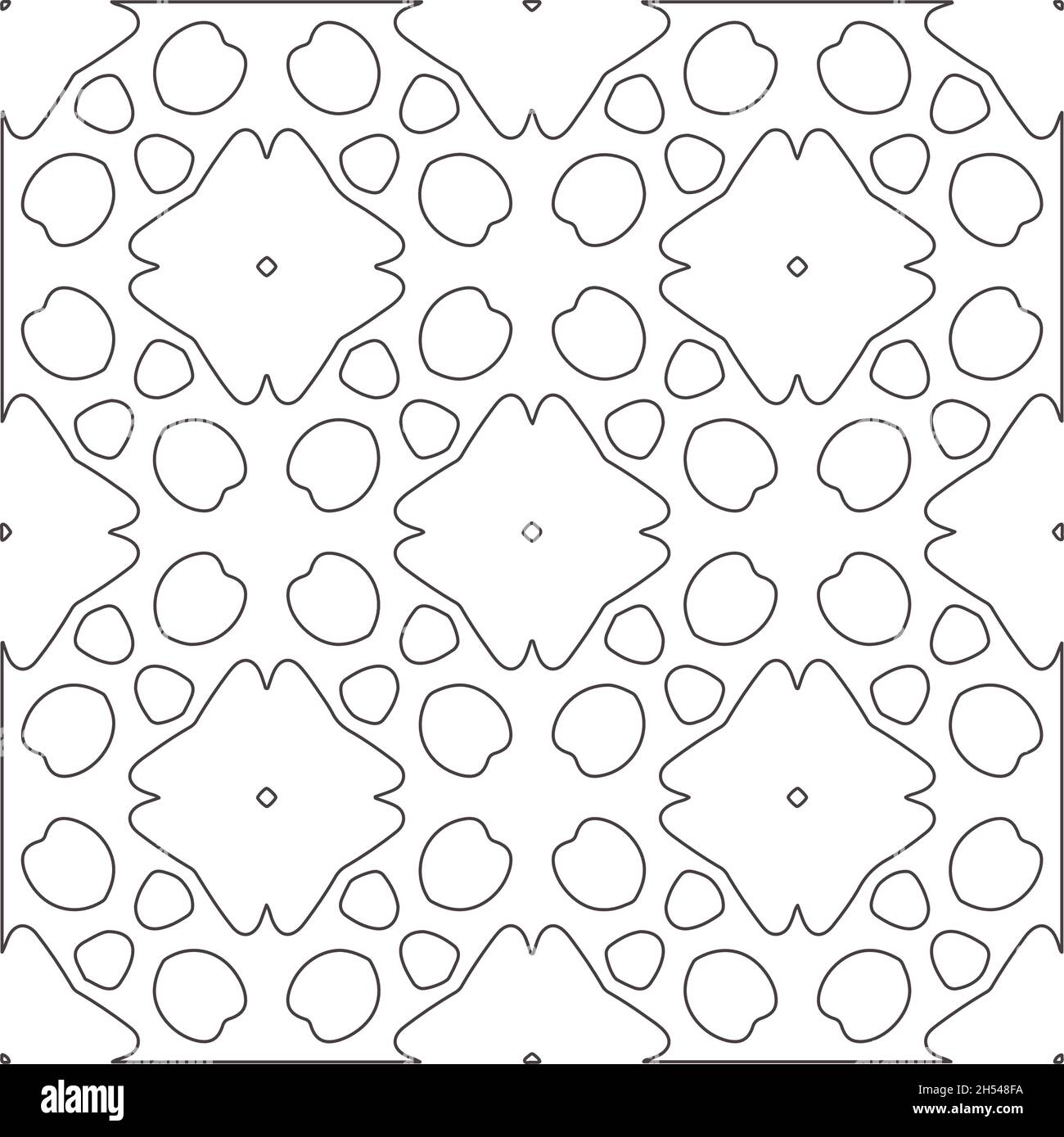 Vector pattern with symmetrical elements . Repeating geometric tiles ...