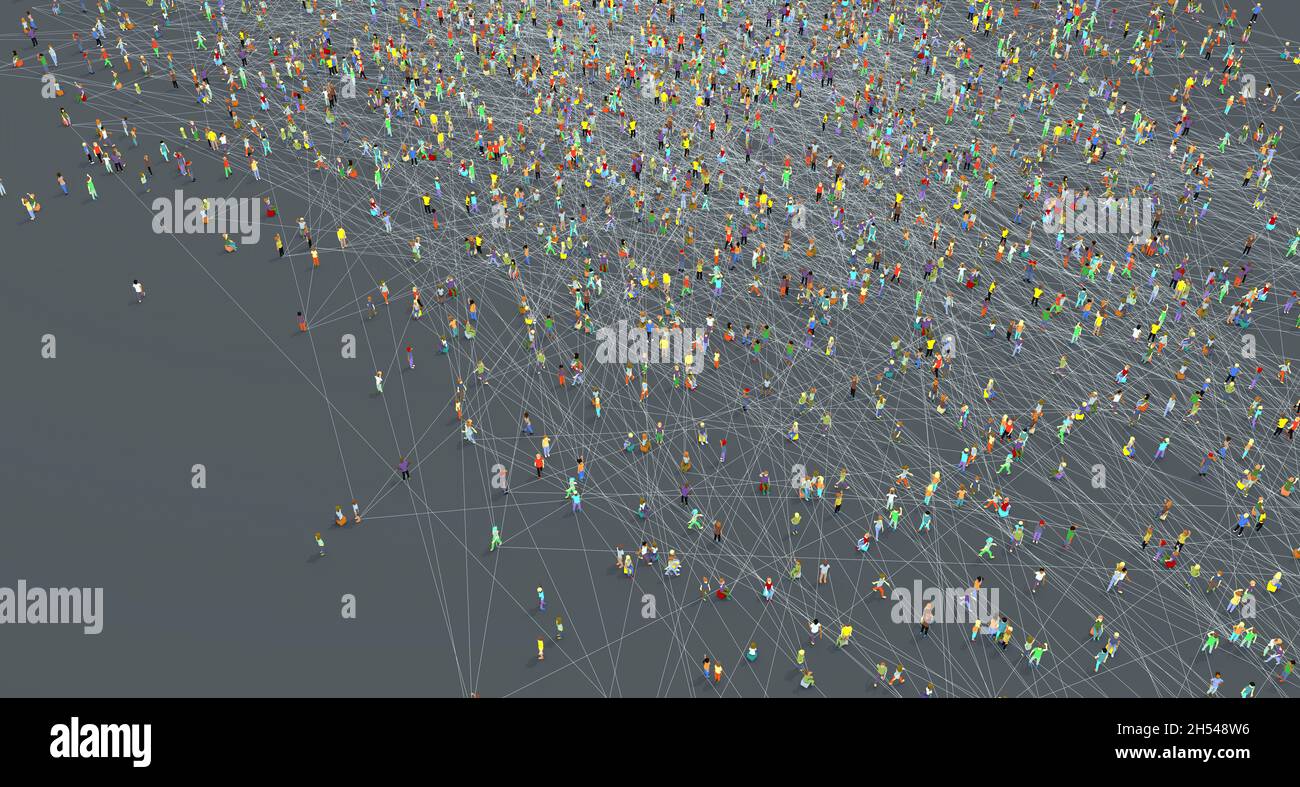 Social connections, illustration Stock Photo - Alamy