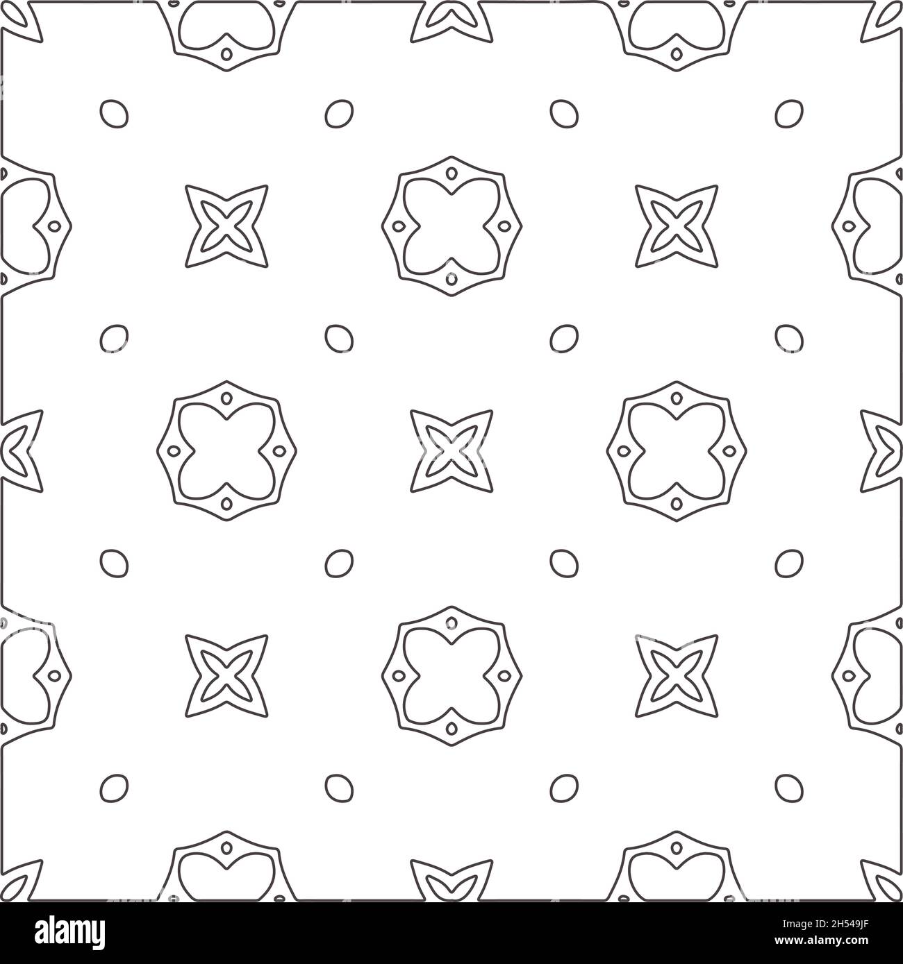 Vector pattern with symmetrical elements . Repeating geometric tiles ...