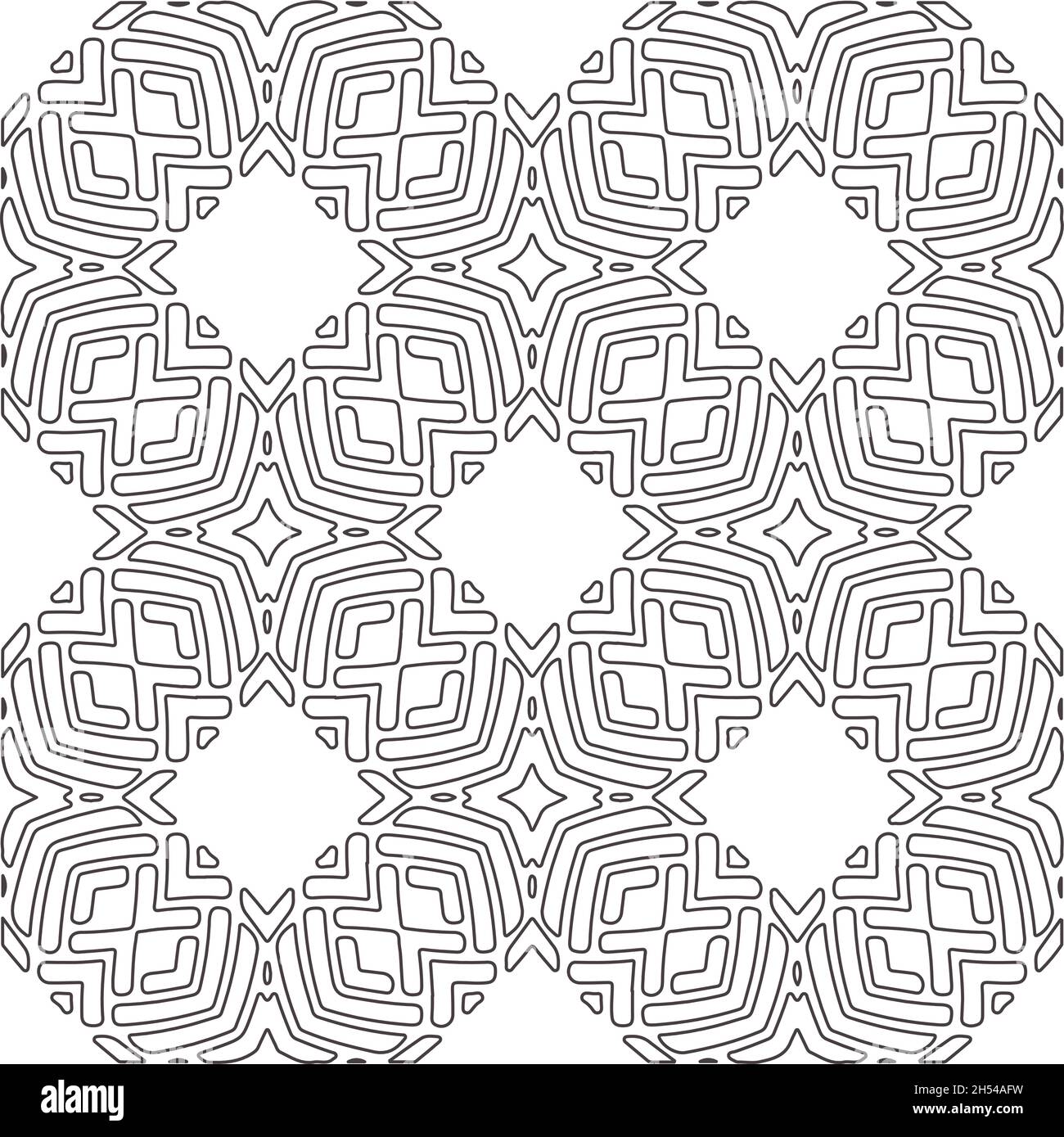 Vector pattern with symmetrical elements . Repeating geometric tiles ...