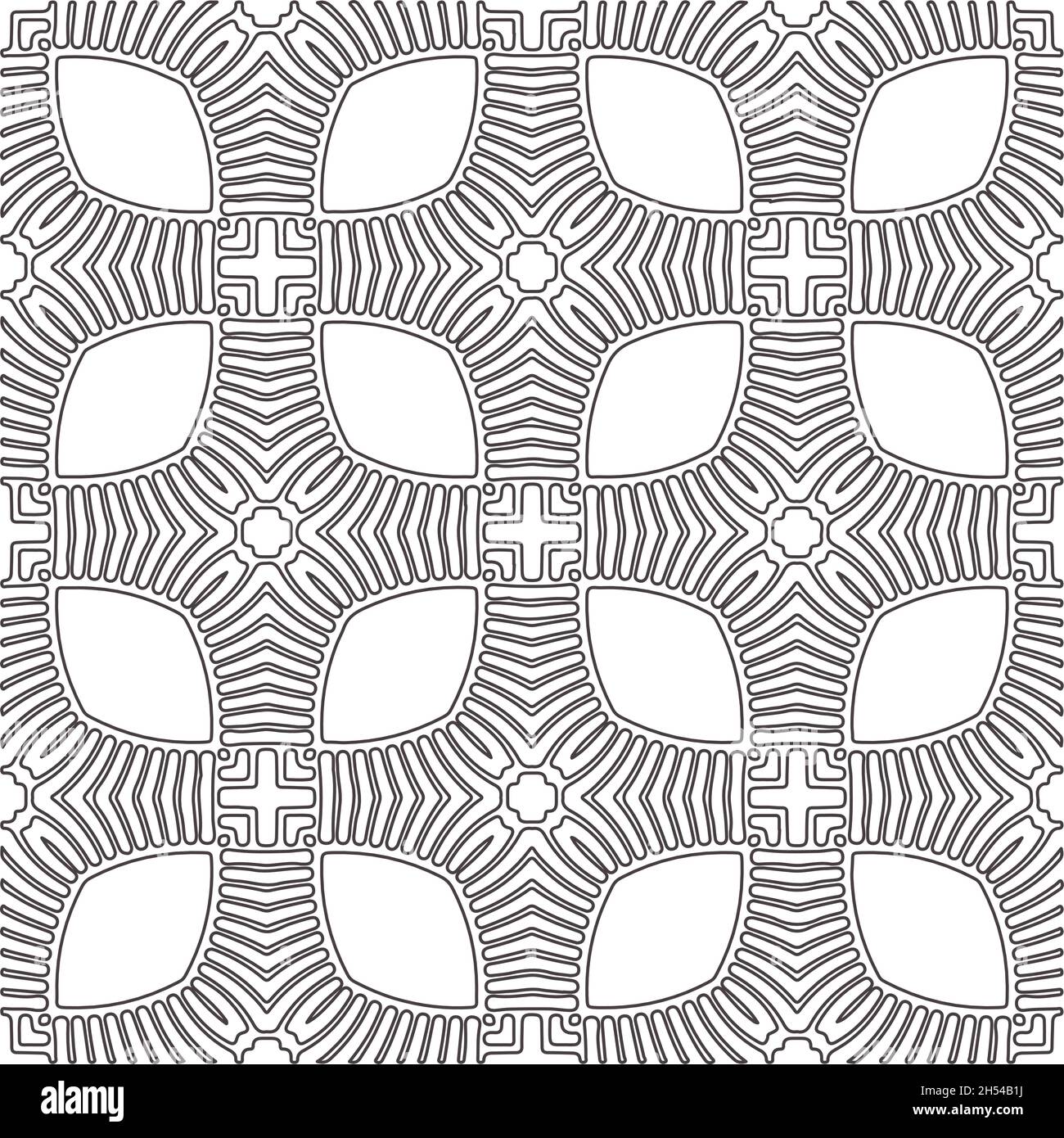 Vector pattern with symmetrical elements . Repeating geometric tiles ...