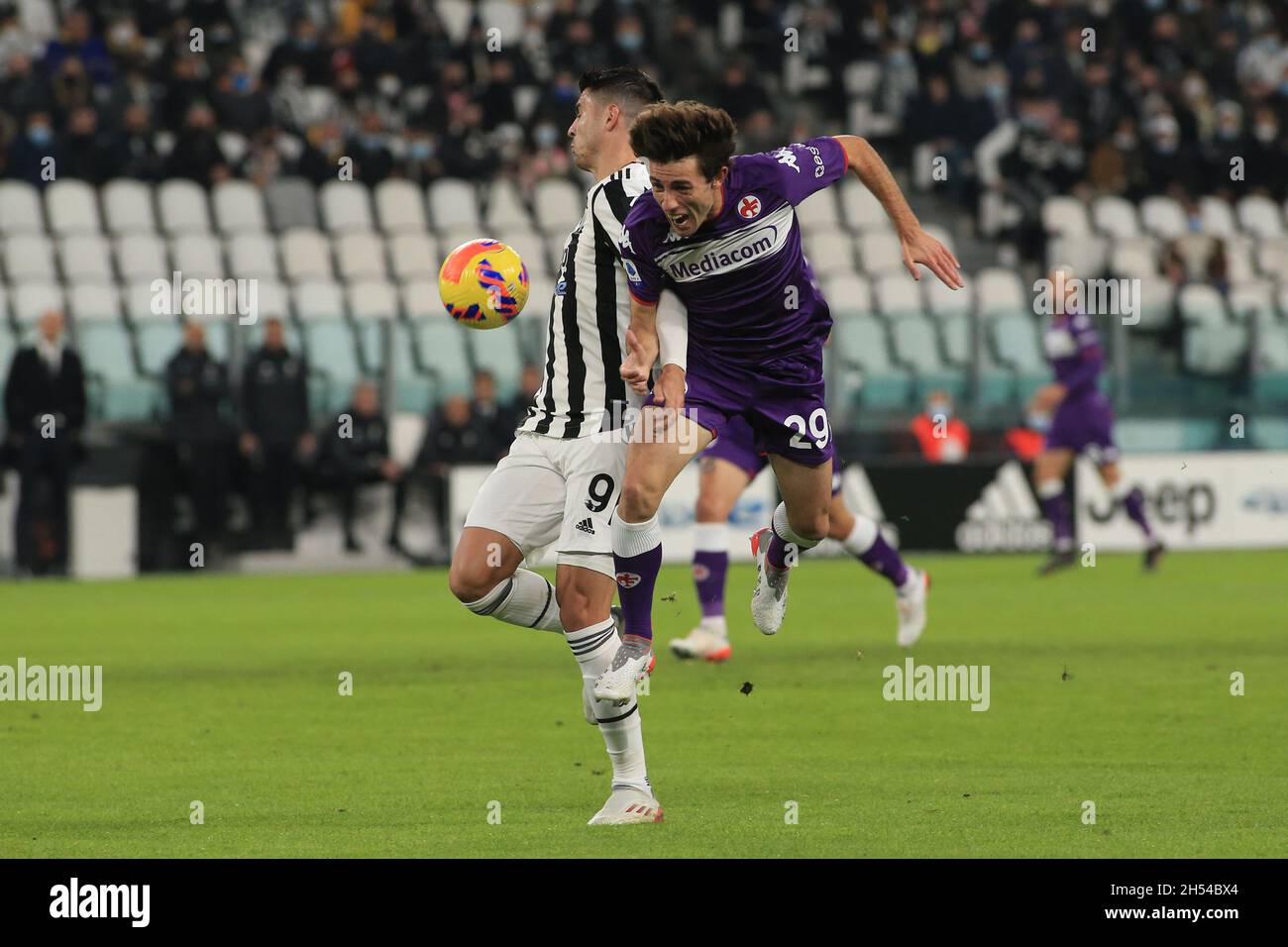 Allianz Stadium, Turin, Italy, November 06, 2021, Alvaro Odriozola (AC Fiorentina) vs Alvaro ...