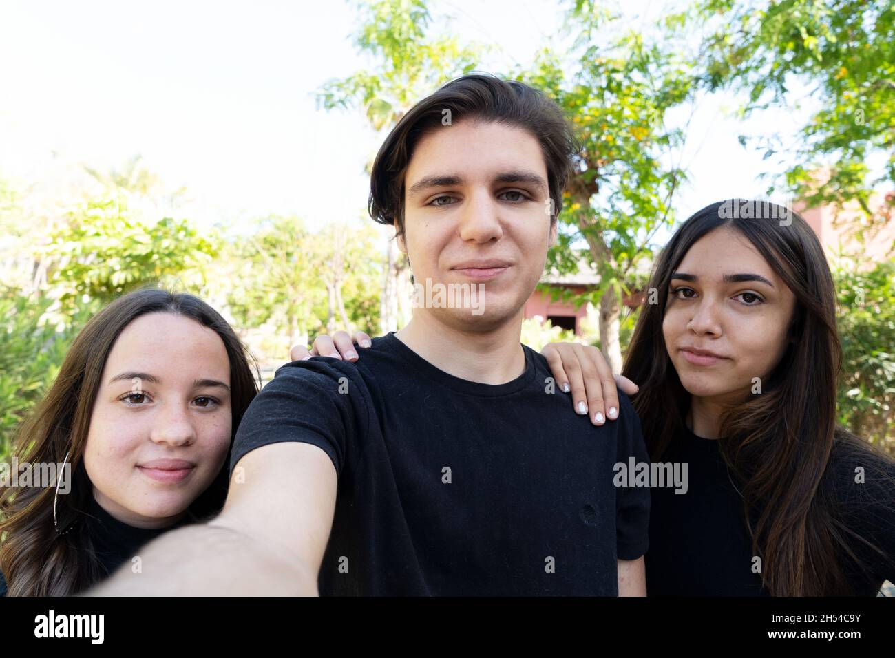 Two teenagers having fun together Stock Photo - Alamy