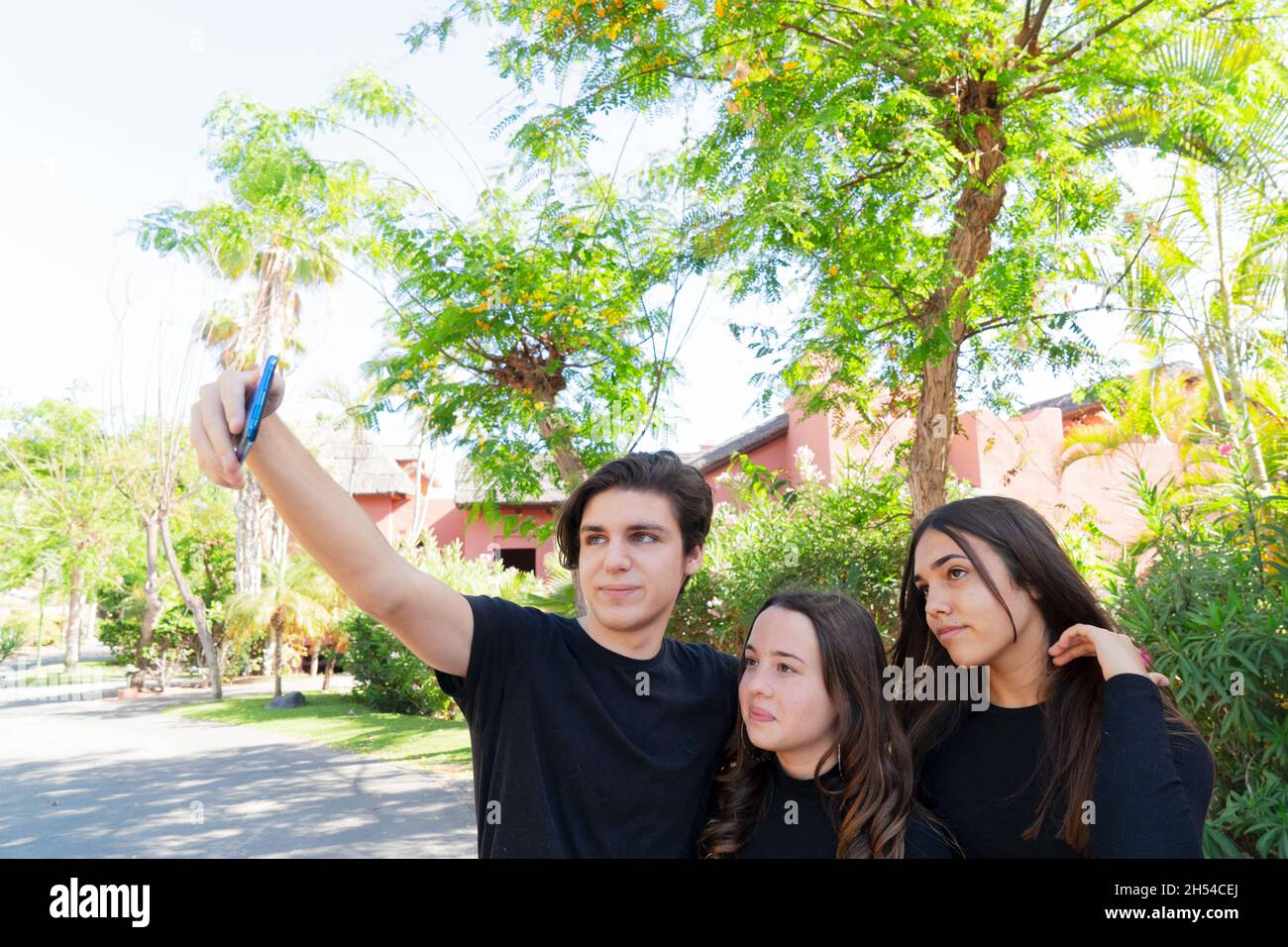 Two teenagers having fun together Stock Photo - Alamy