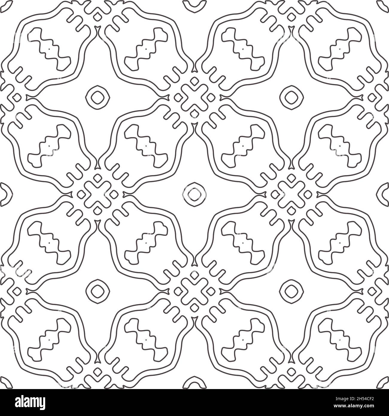 Vector pattern with symmetrical elements . Repeating geometric tiles ...
