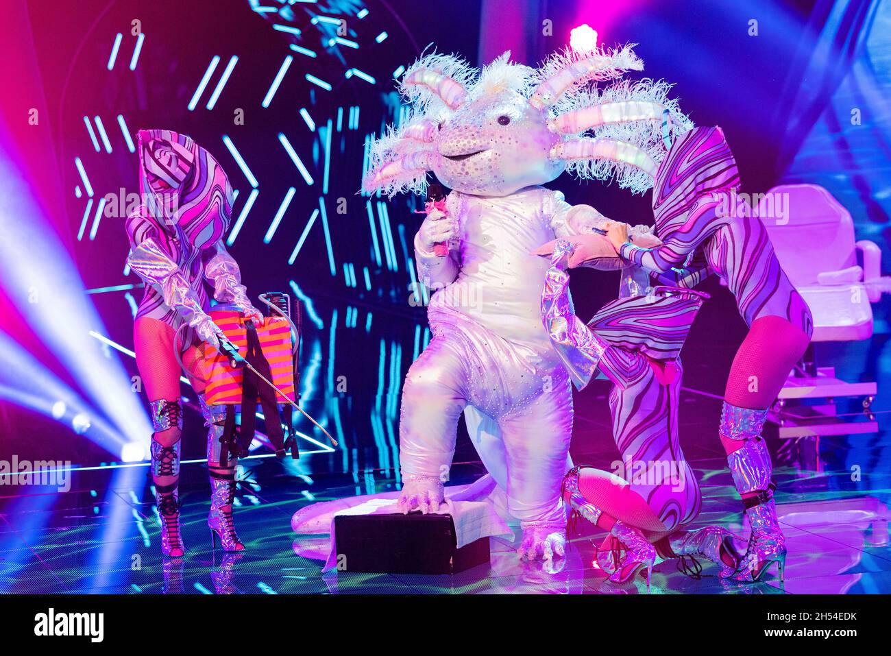 Cologne, Germany. 06th Nov, 2021. The character "The Axolotl" is on ...